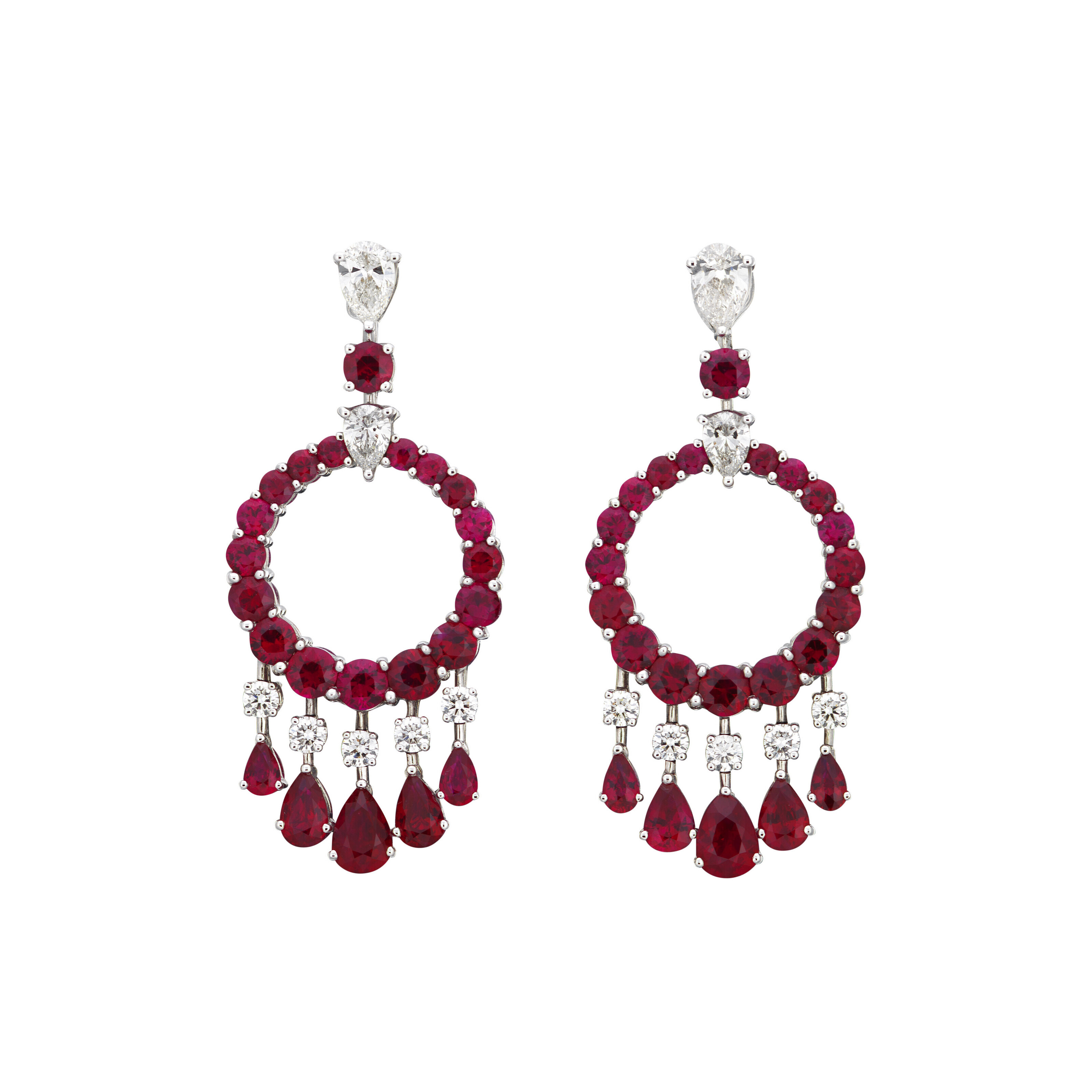 GRAFF RUBY AND DIAMOND 'MINI GYPSY' EARRINGS, | Christie’s