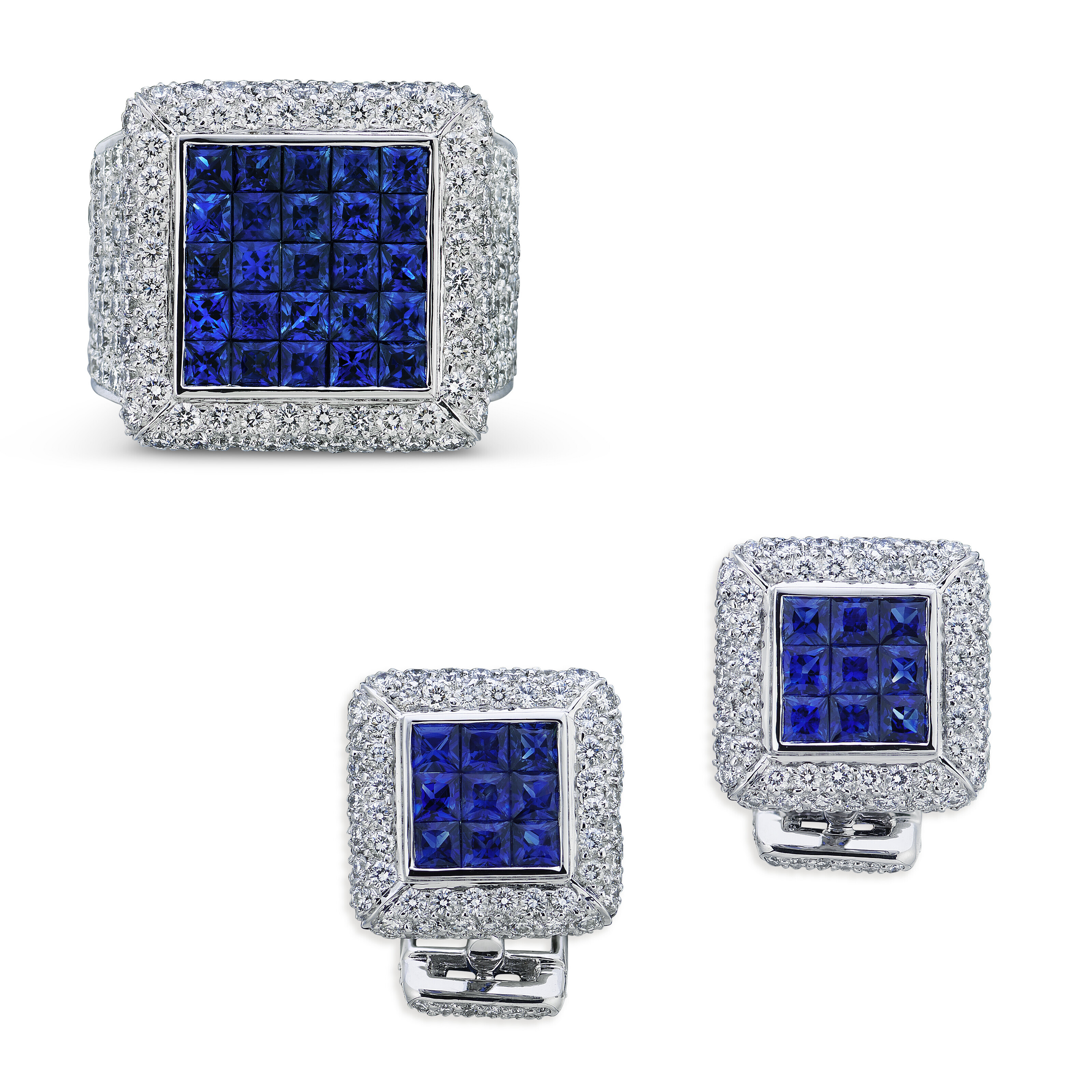 NO RESERVE – SET OF SAPPHIRE AND DIAMOND RING AND CUFFLINK, | Christie’s