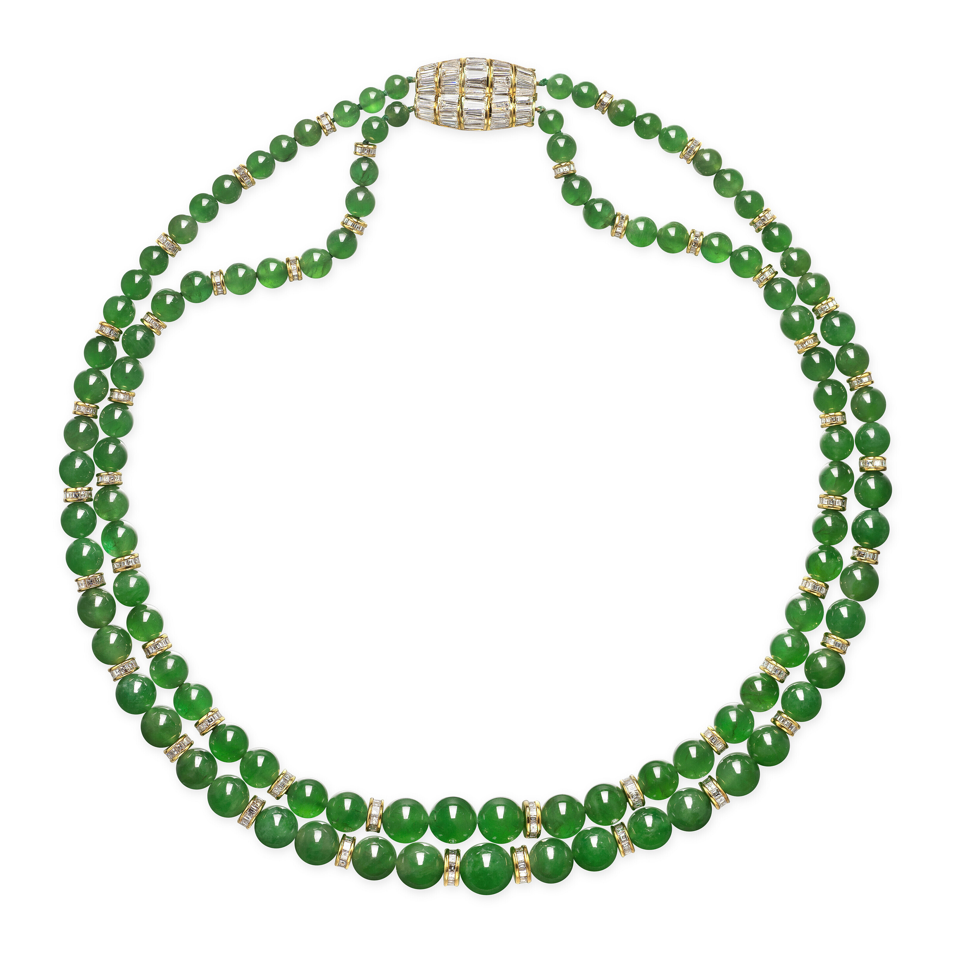 SET OF JADEITE AND DIAMOND JEWELLERY | Christie's