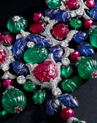 A VERY UNIQUE MULTI-GEM "CARTIER "INDIA" TUTTI-FRUTTI" NECKLACE, BY ...