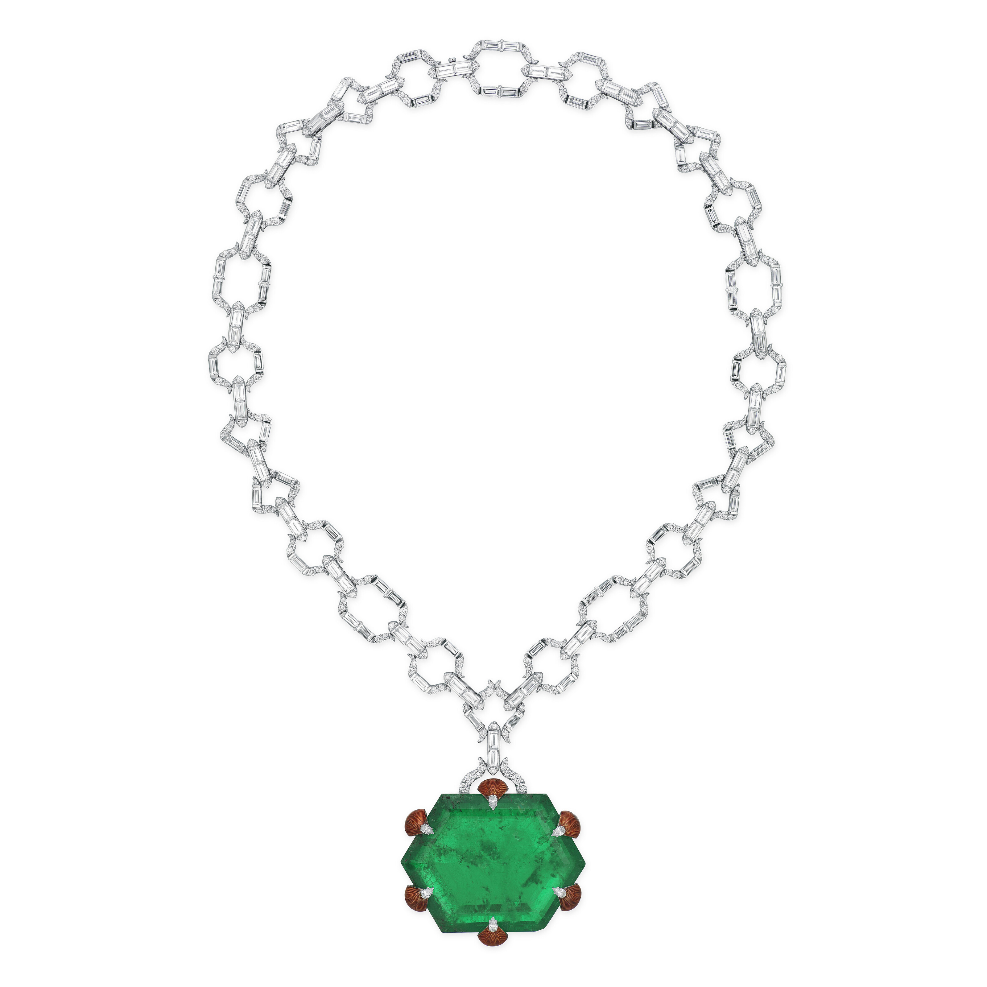 CARTIER DIAMOND, EMERALD AND ONYX 'PANTHÈRE DE CARTIER' BROOCH | Christie's