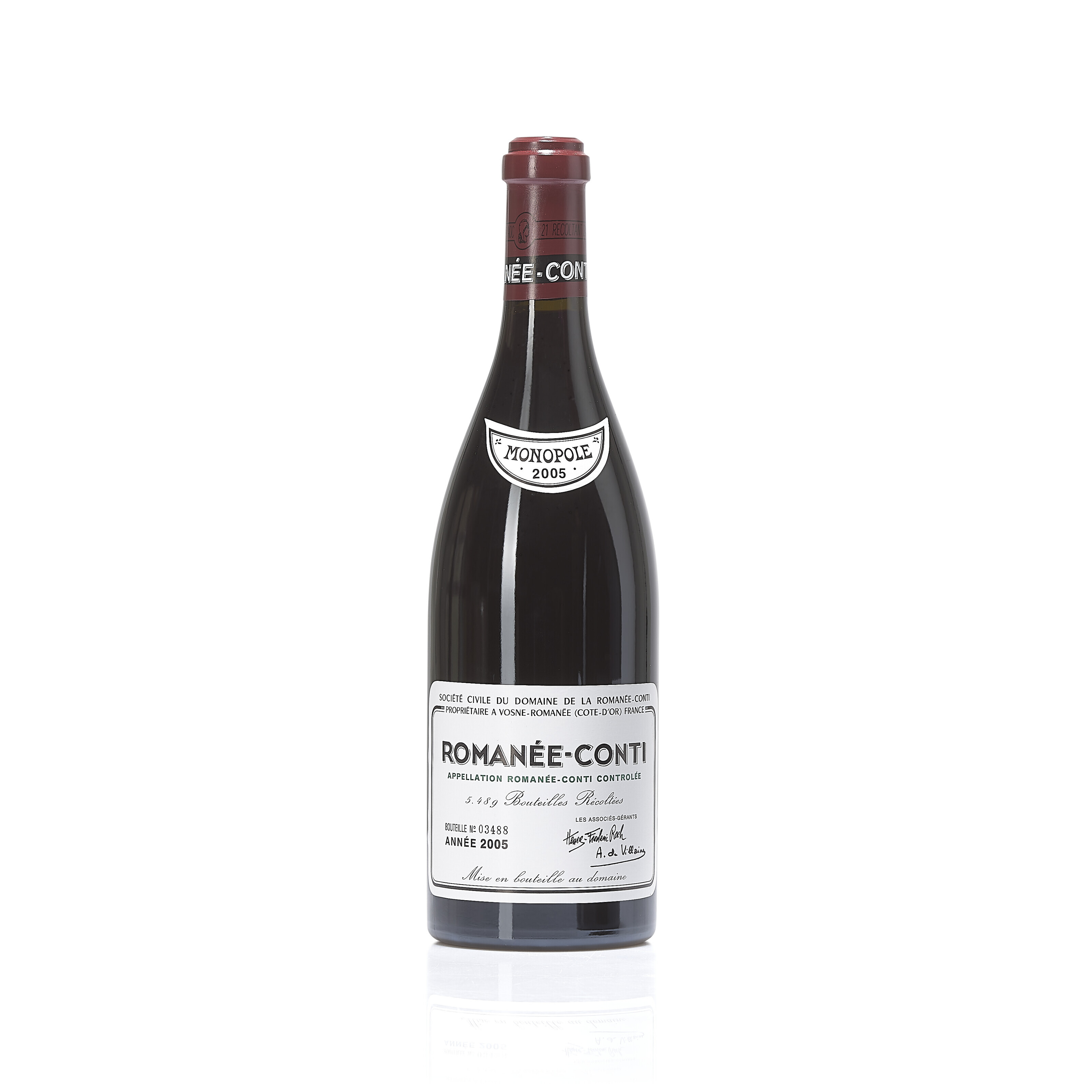 Domaine de la Romanée-Conti, Romanée-Conti 2005, Very lightly bin-soiled label. Japanese back ...