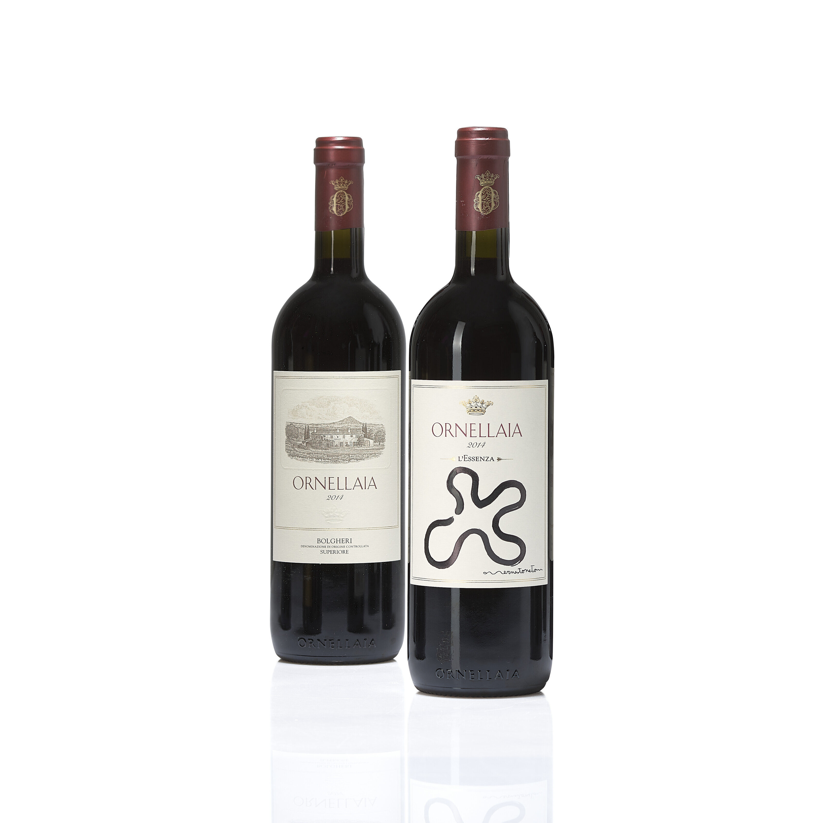 Ornellaia 2014, Six bottles in original wooden case, with one “L ...