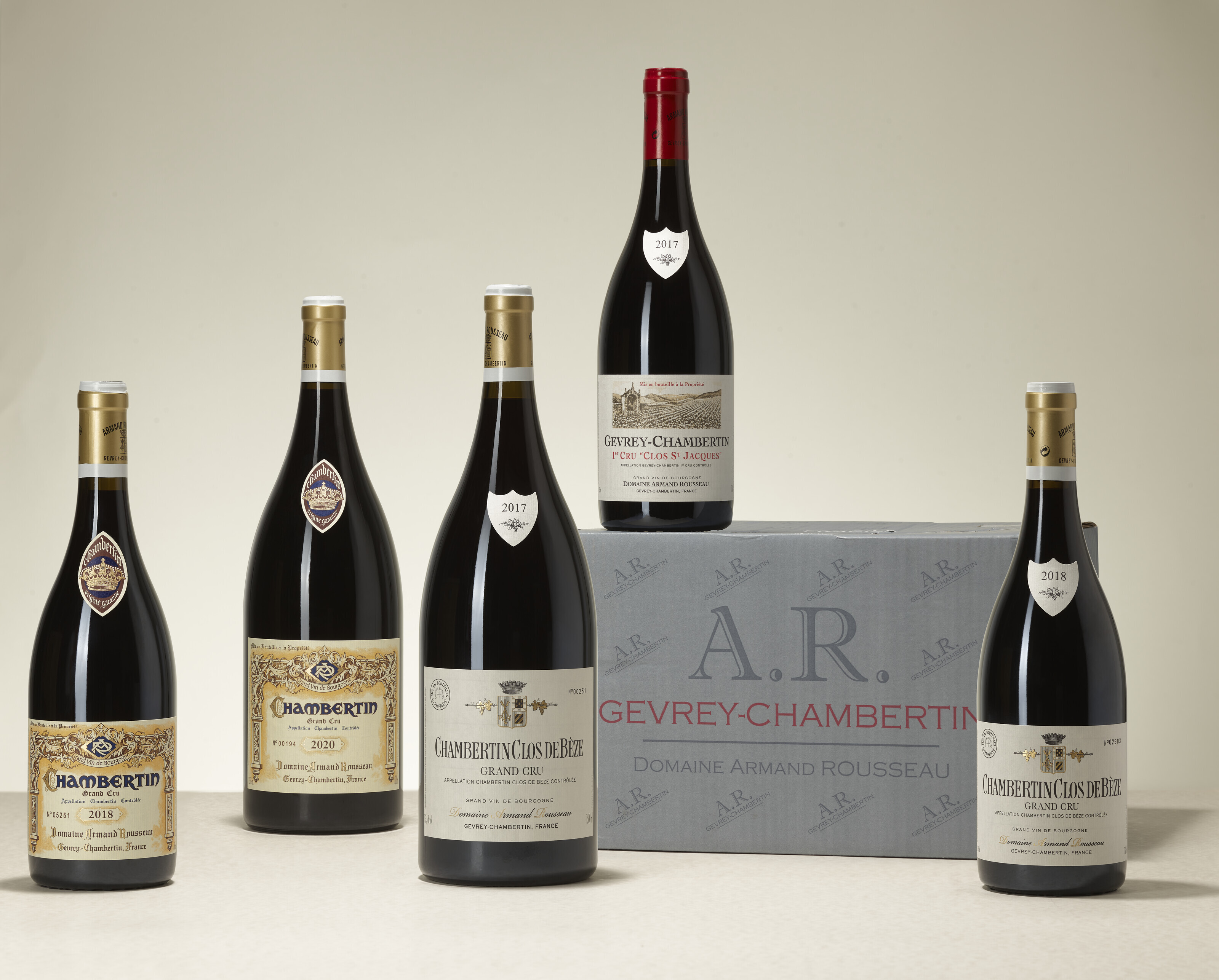 Domaine Armand Rousseau, Chambertin 2020, Australian import back label ...
