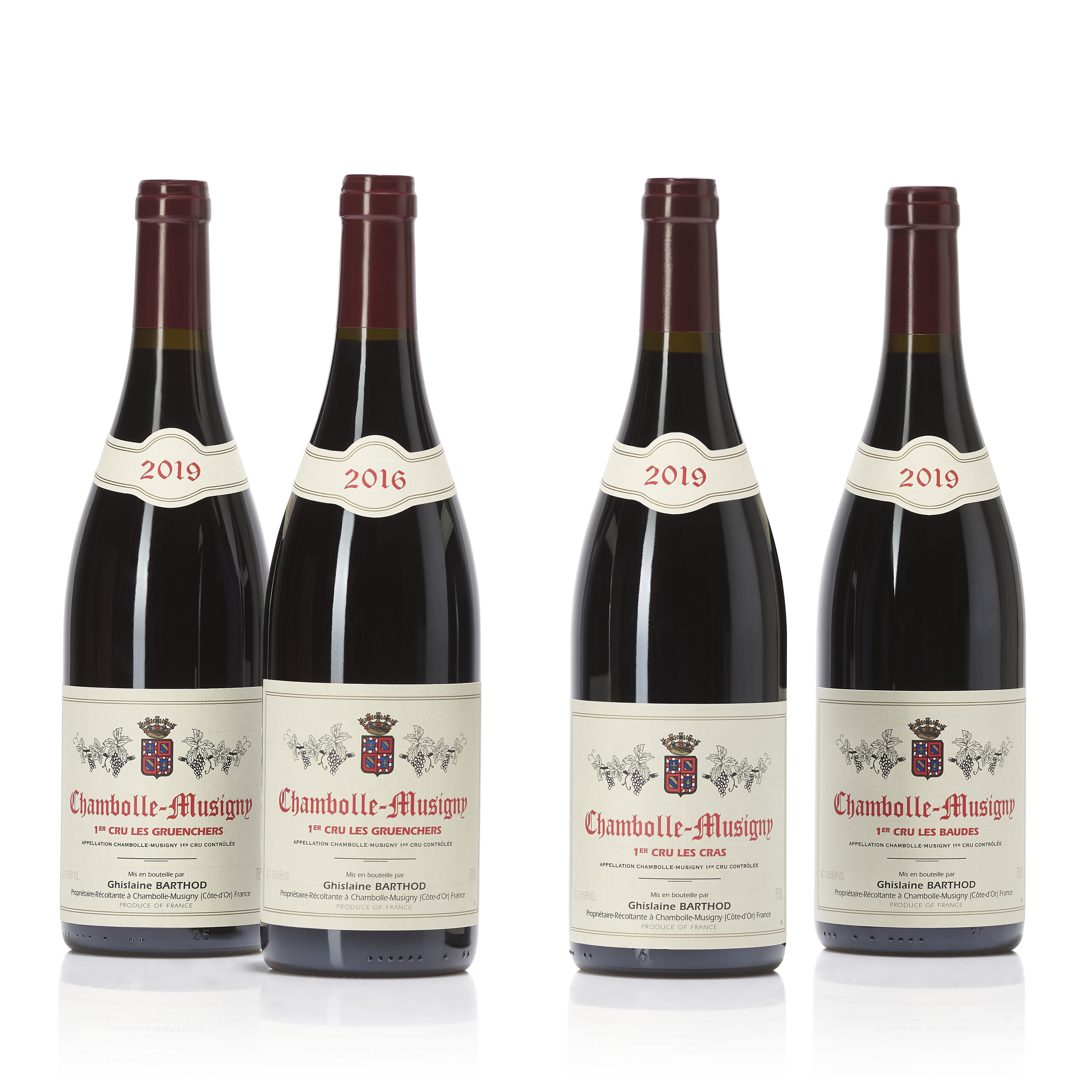 2016 & 2019 Ghislaine Barthod, Chambolle Musigny Gruenchers 1er Cru ...