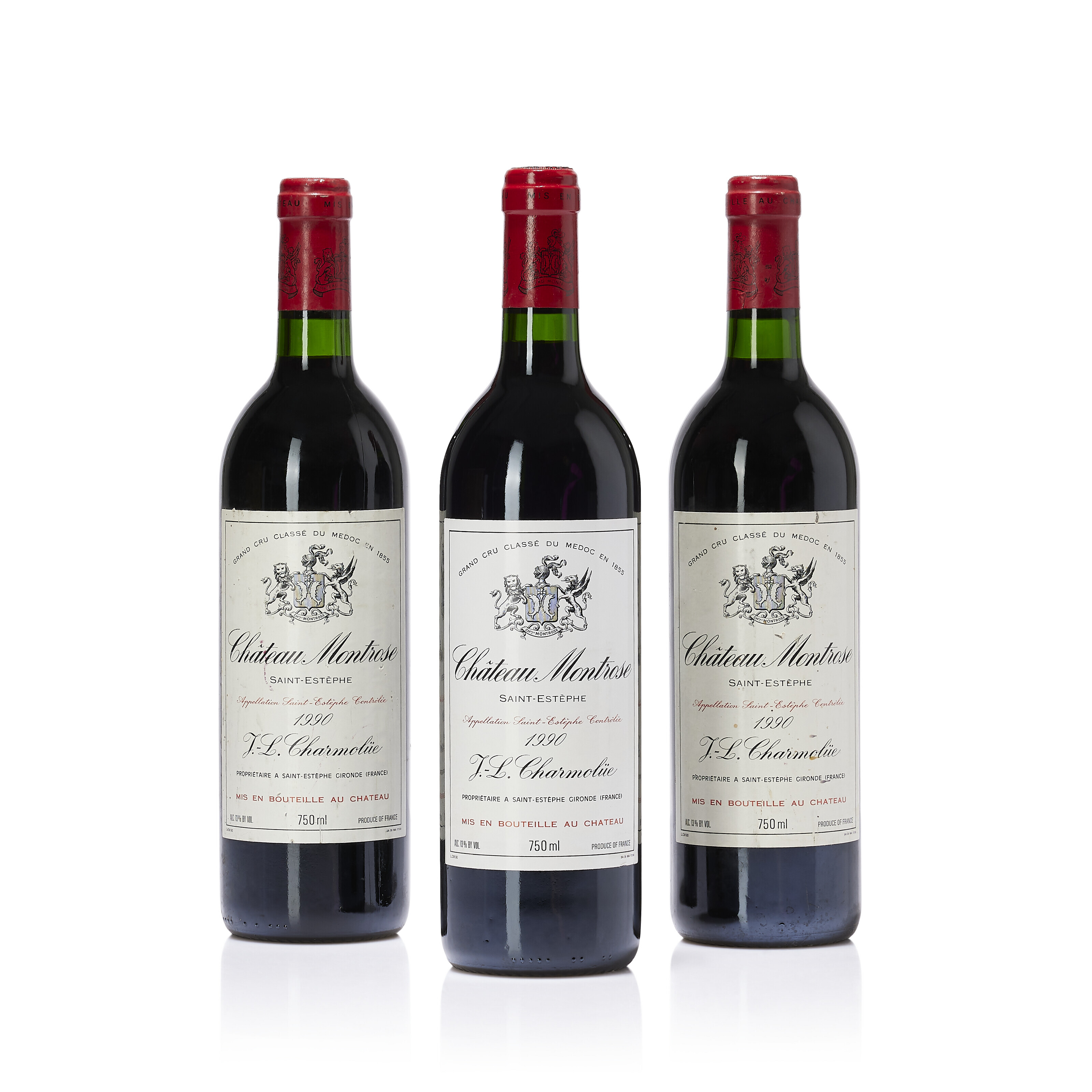 Château Montrose 1990, 2 scuffed and slightly stained labels | Christie’s