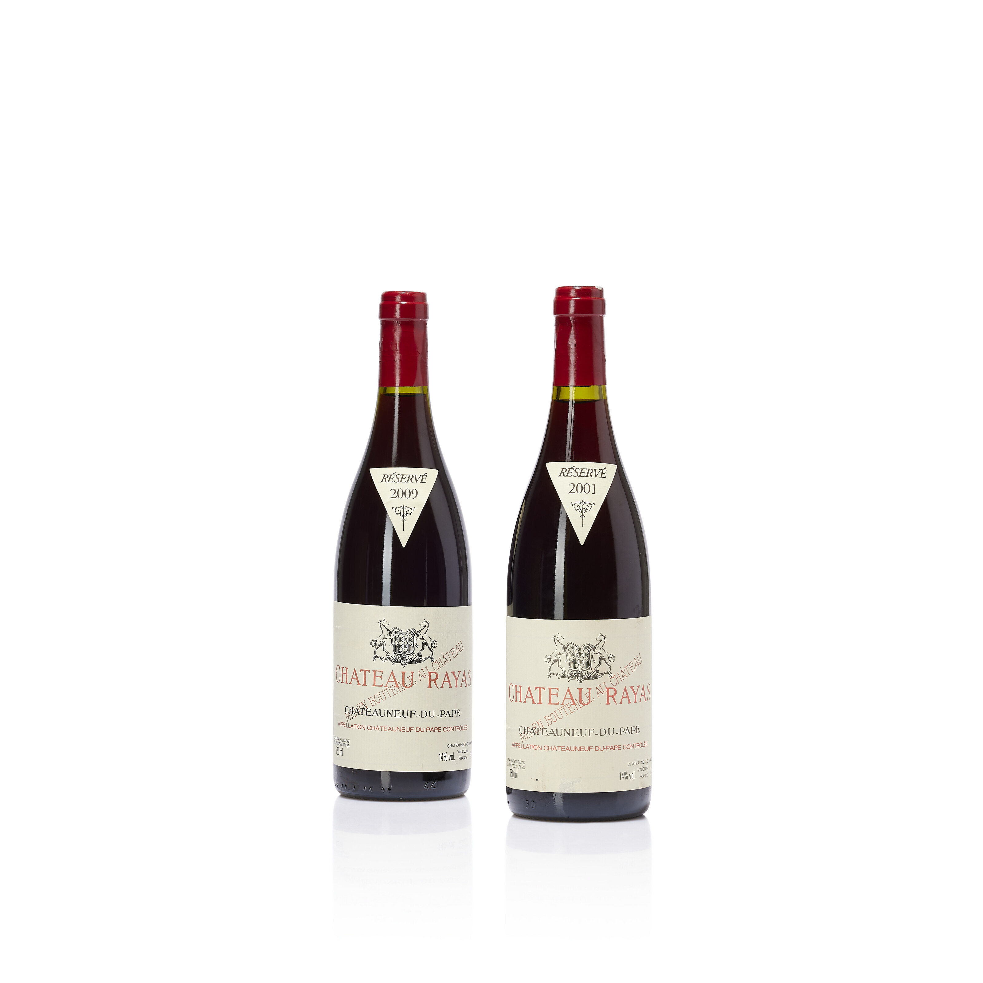 2001 & 2009 Château Rayas, Châteauneuf-du-Pape Reserve, 2001Slightly ...