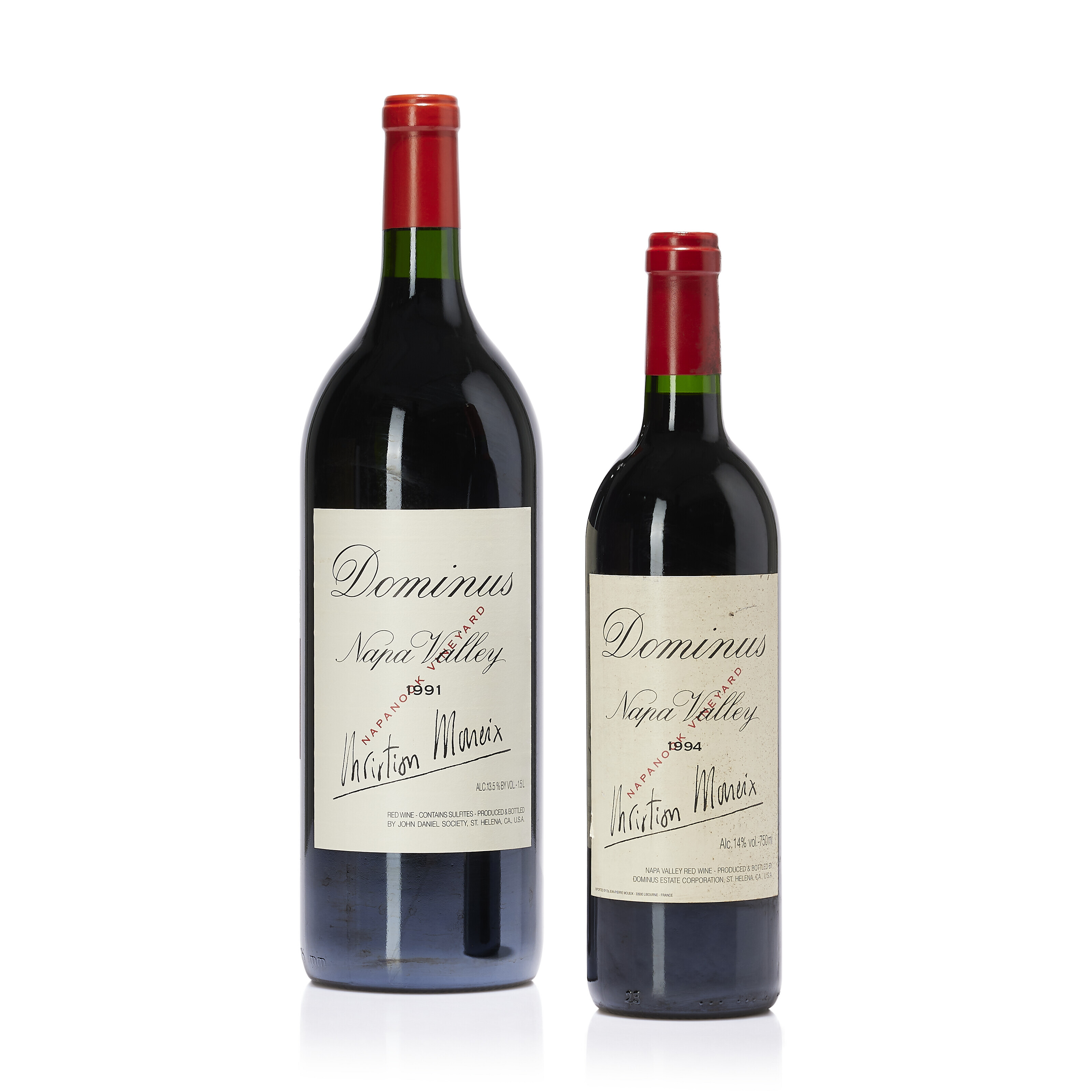 1991 & 1994 Dominus Estate, Napanook Vineyard, 1991 magnum (1)1994Bin-soiled, slightly stained ...