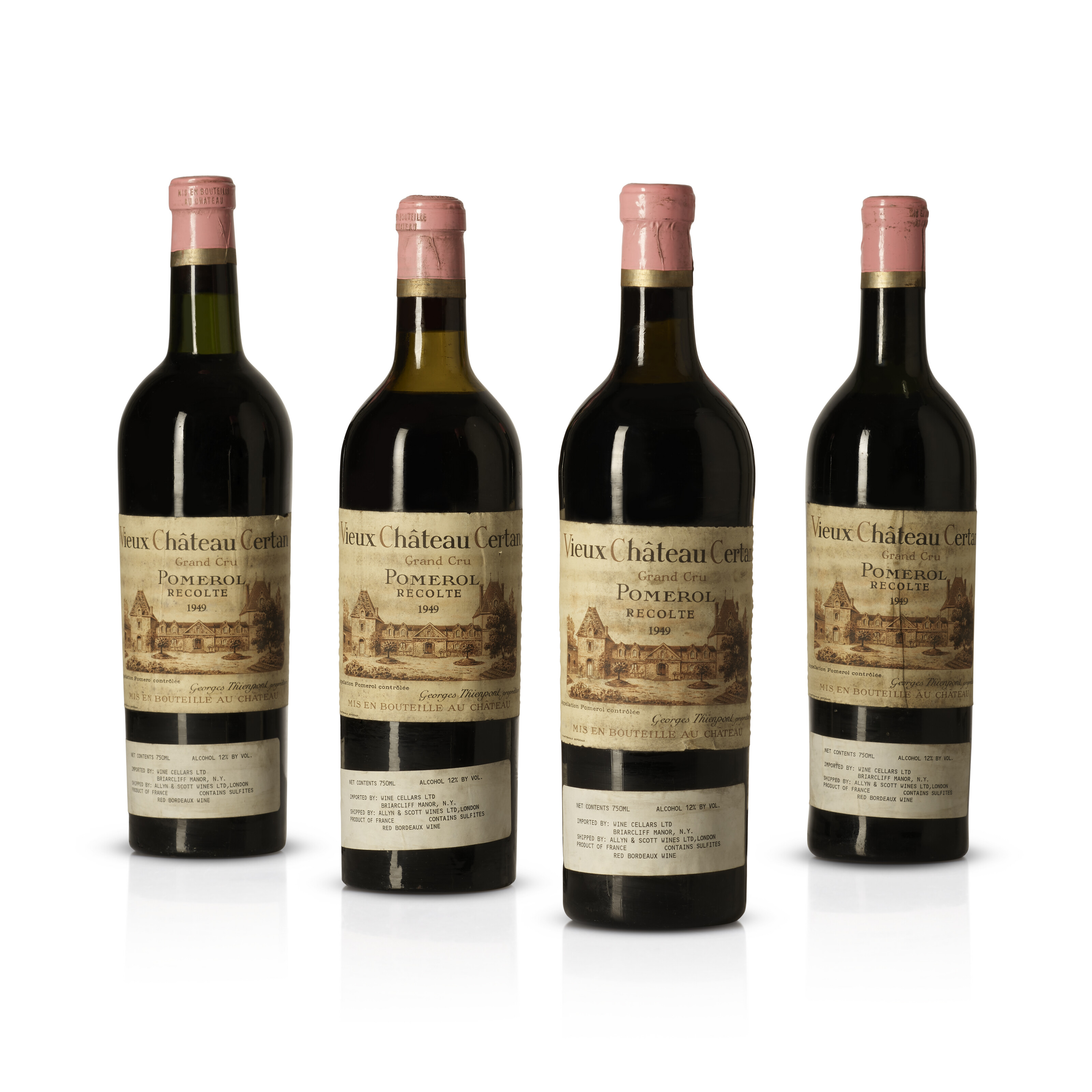 Vieux Château Certan 1949, PomerolBin-soiled labels of which 2 slightly ...