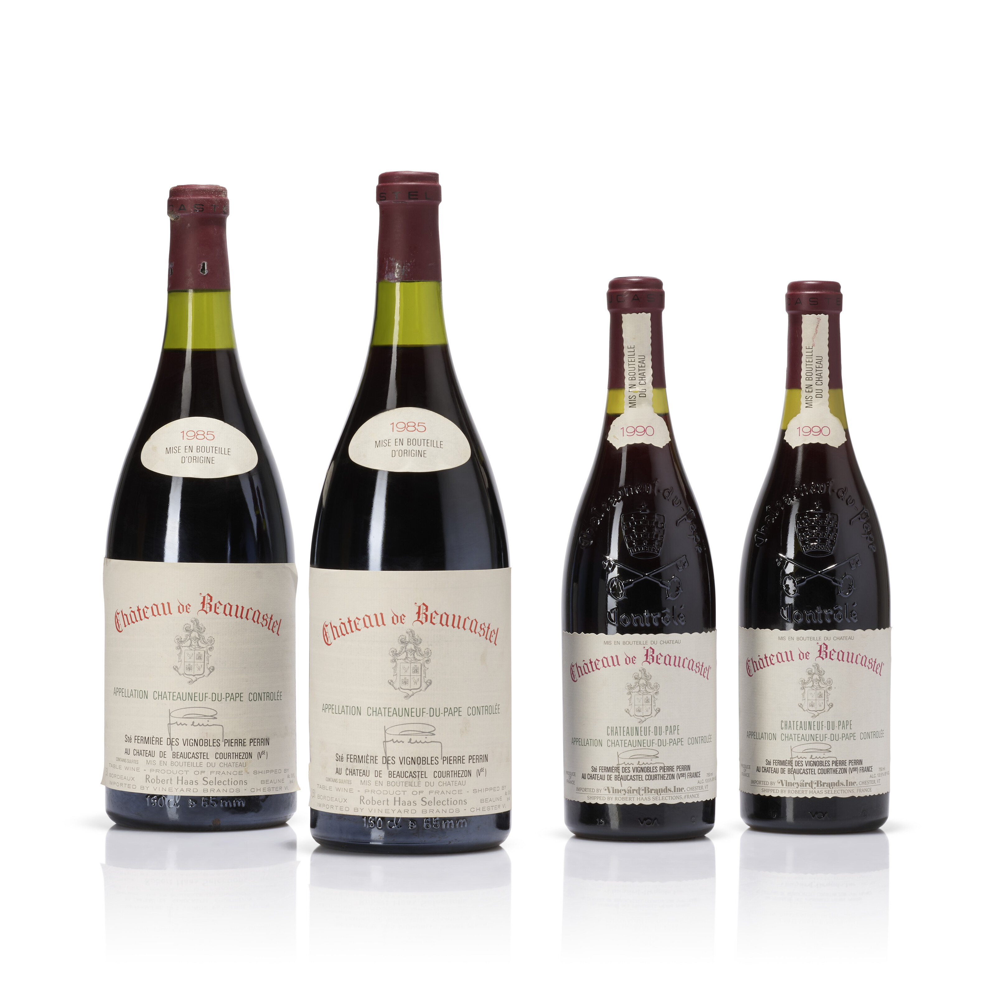 Chateau de Beaucastel Rouge, Châteauneuf-du-Pape 1985, u. 1x3cm, 3x3 ...