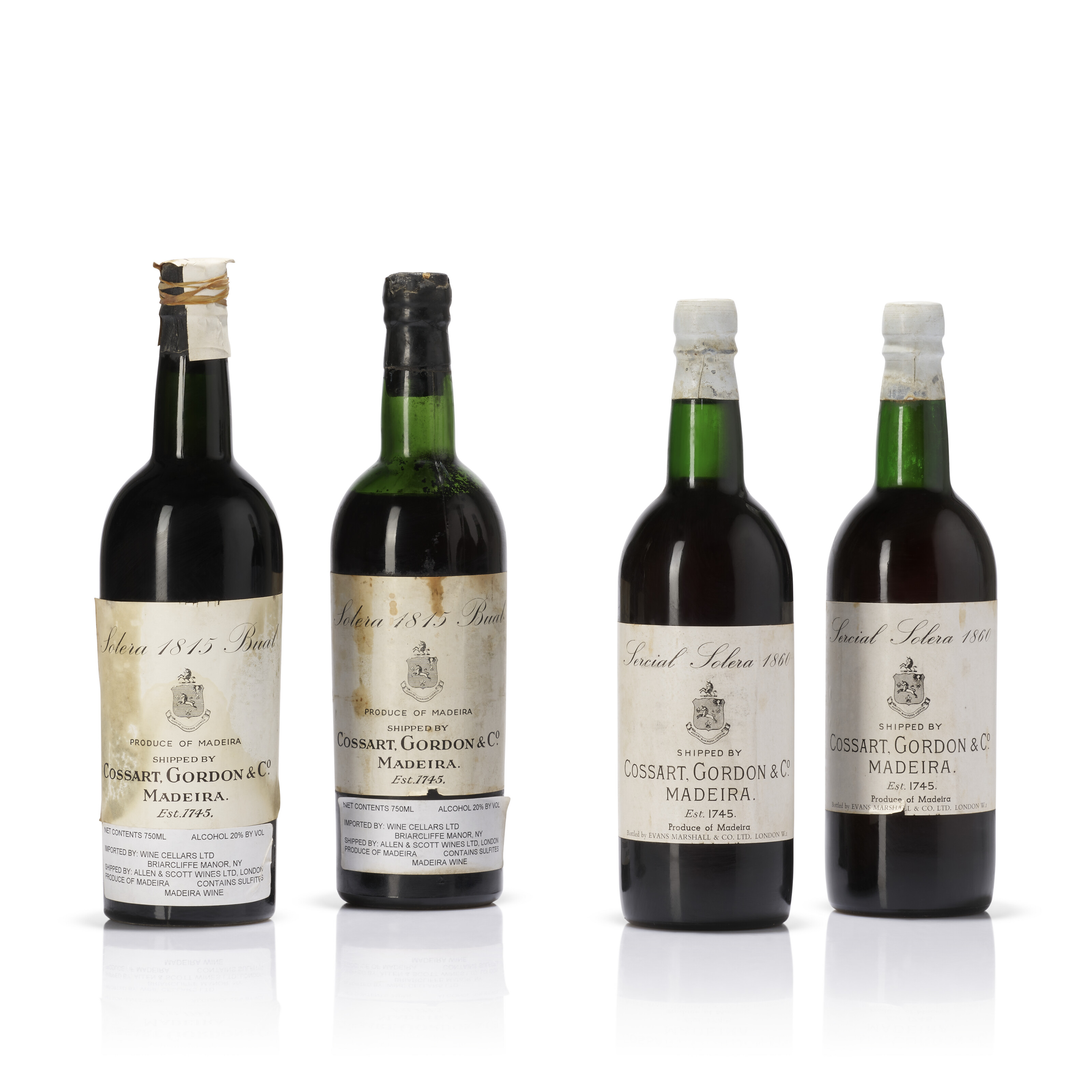Cossart Gordon, Solera Bual Madeira 1815, u. 1ts, 1 ls, stained labels ...