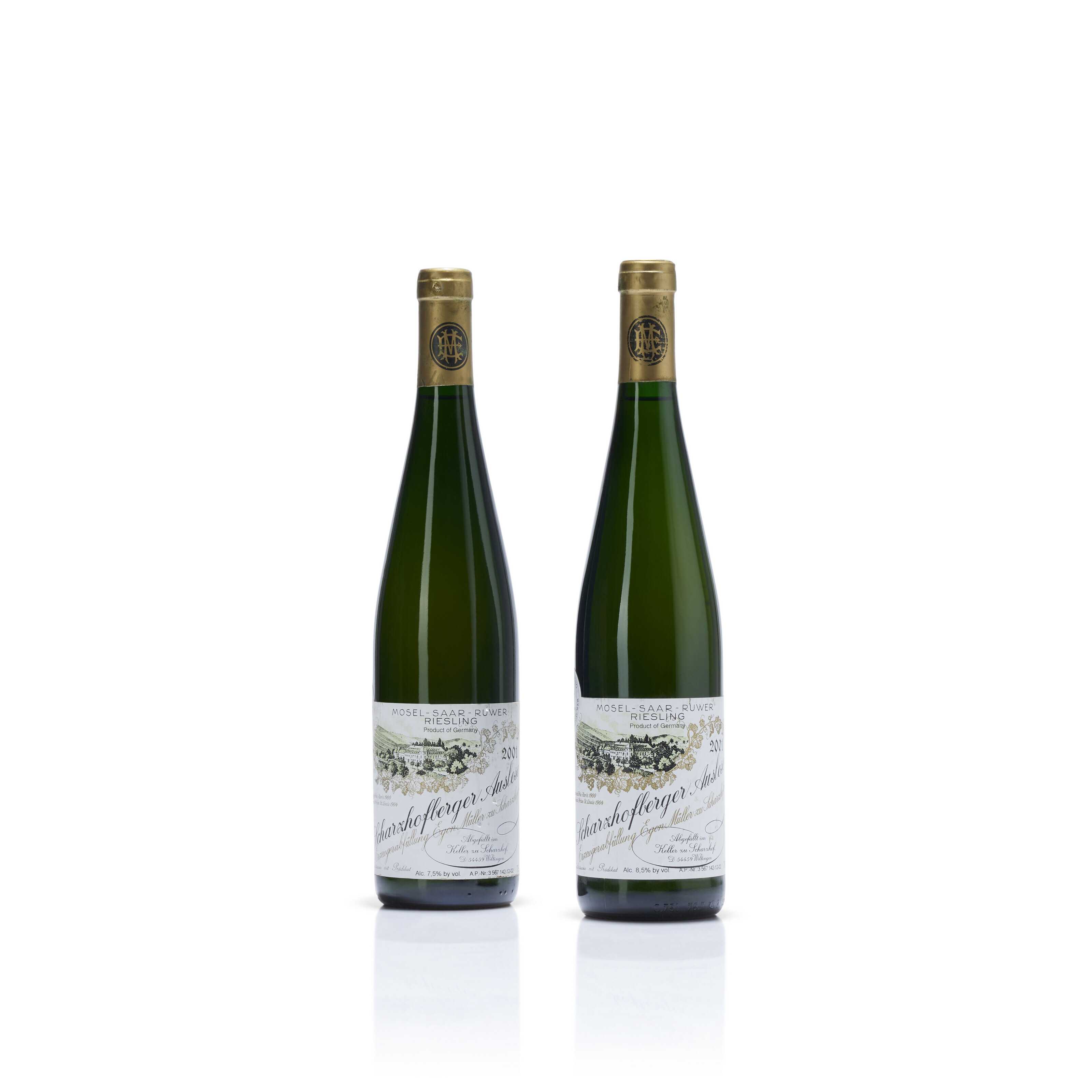 Mixed Egon Muller, Scharzhofberger Riesling Auslese Goldkapsule ...