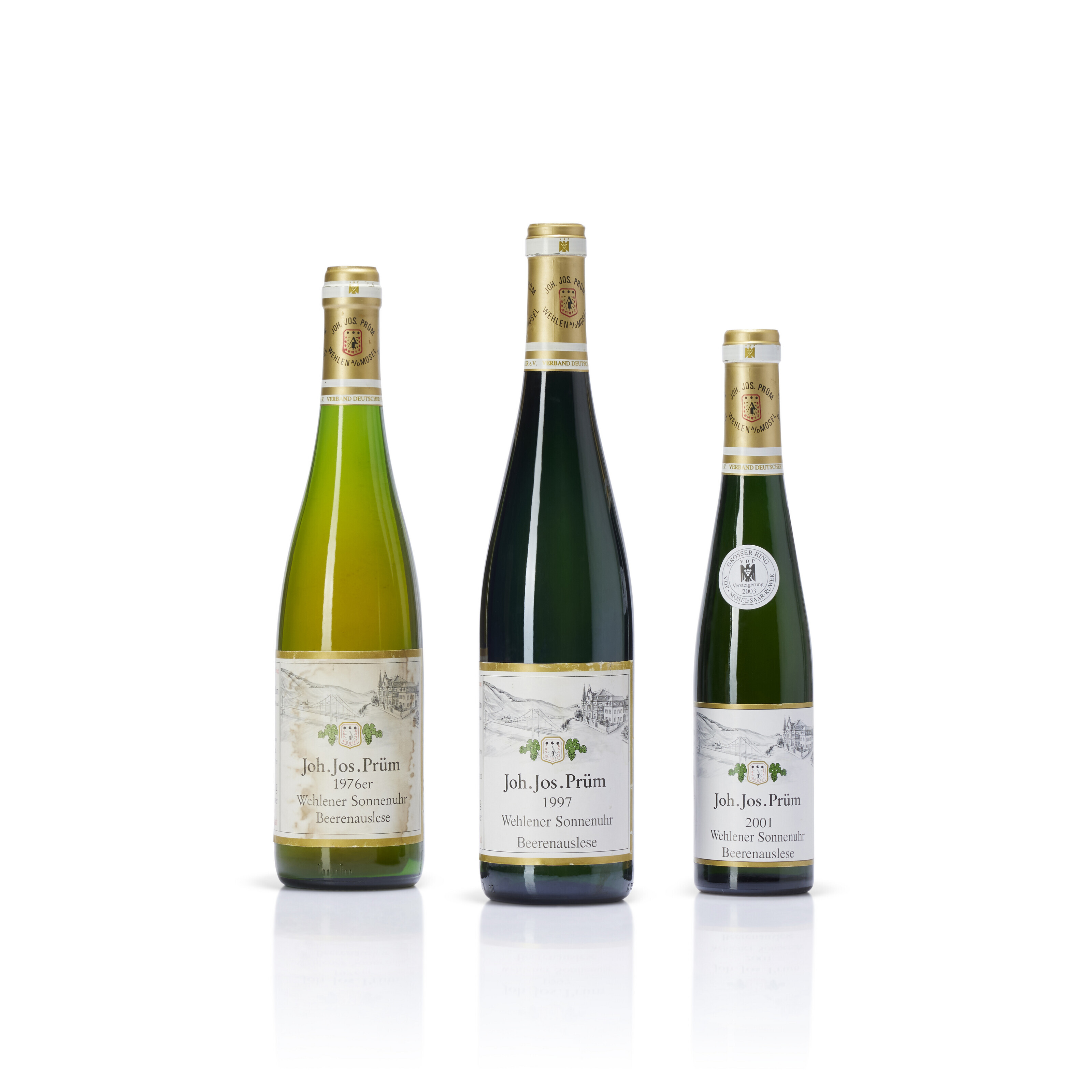 Mixed JJ Prum Wehlener Sonnenuhr Riesling BA & Eiswein Goldkapsule ...