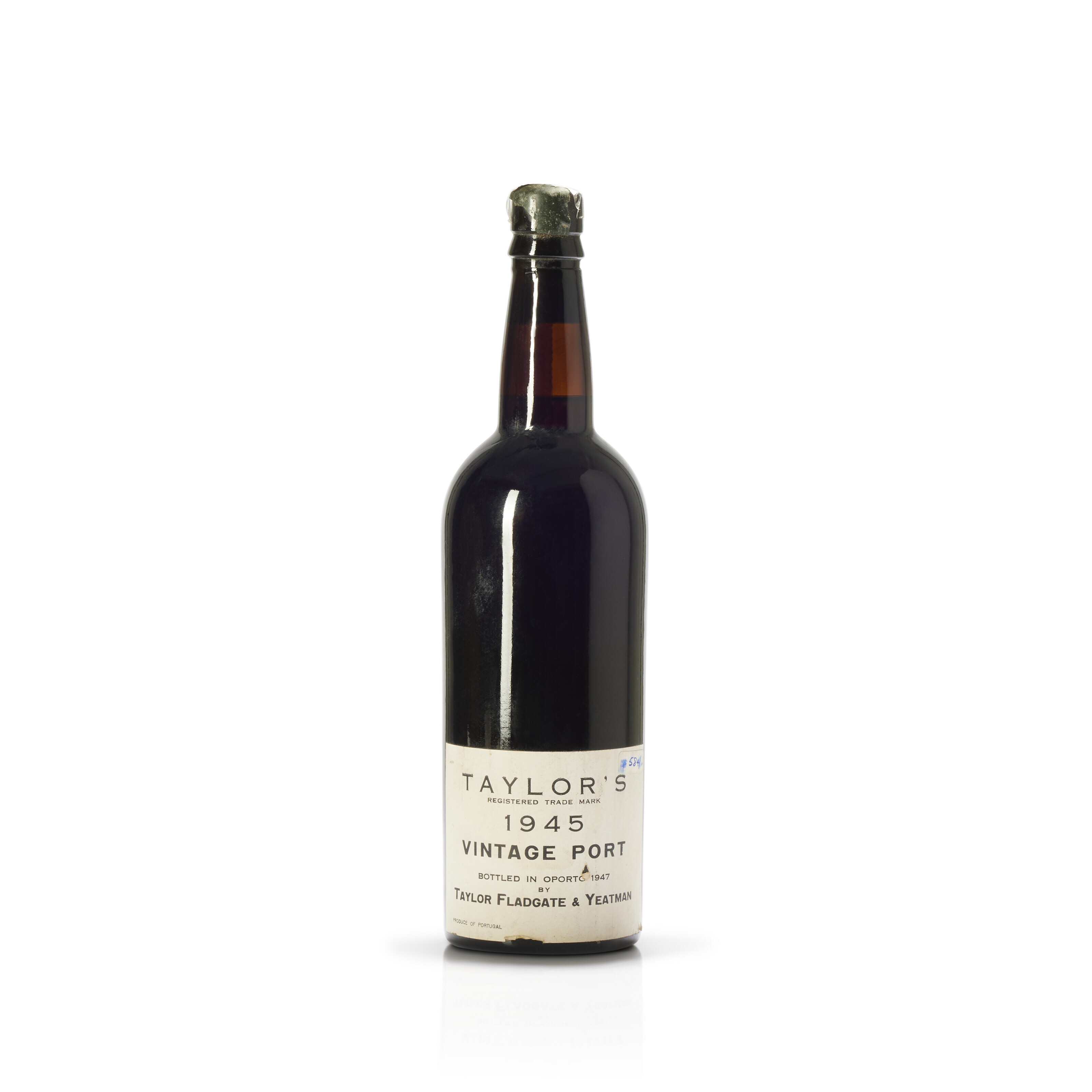 Taylor's Port 1945, Bin-soiled and slightly damaged label, damaged wax ...