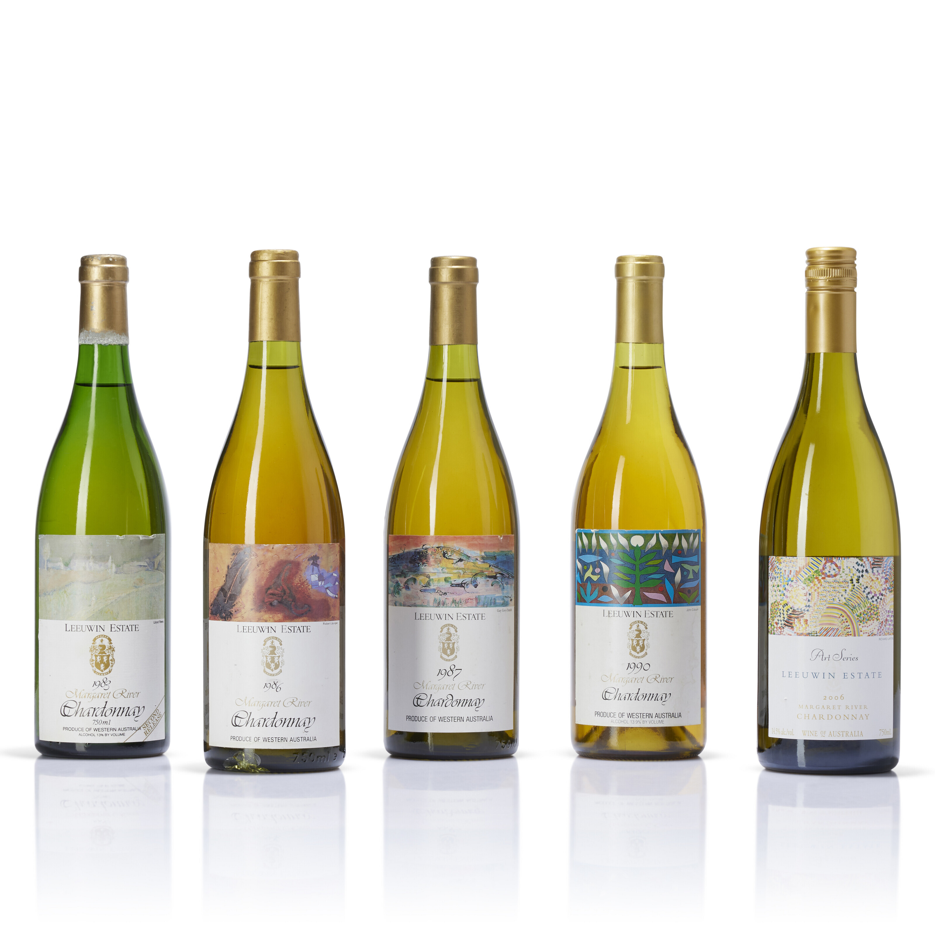 Mixed Leeuwin Estate Art Series Chardonnay, 1983 Very good colour and ...