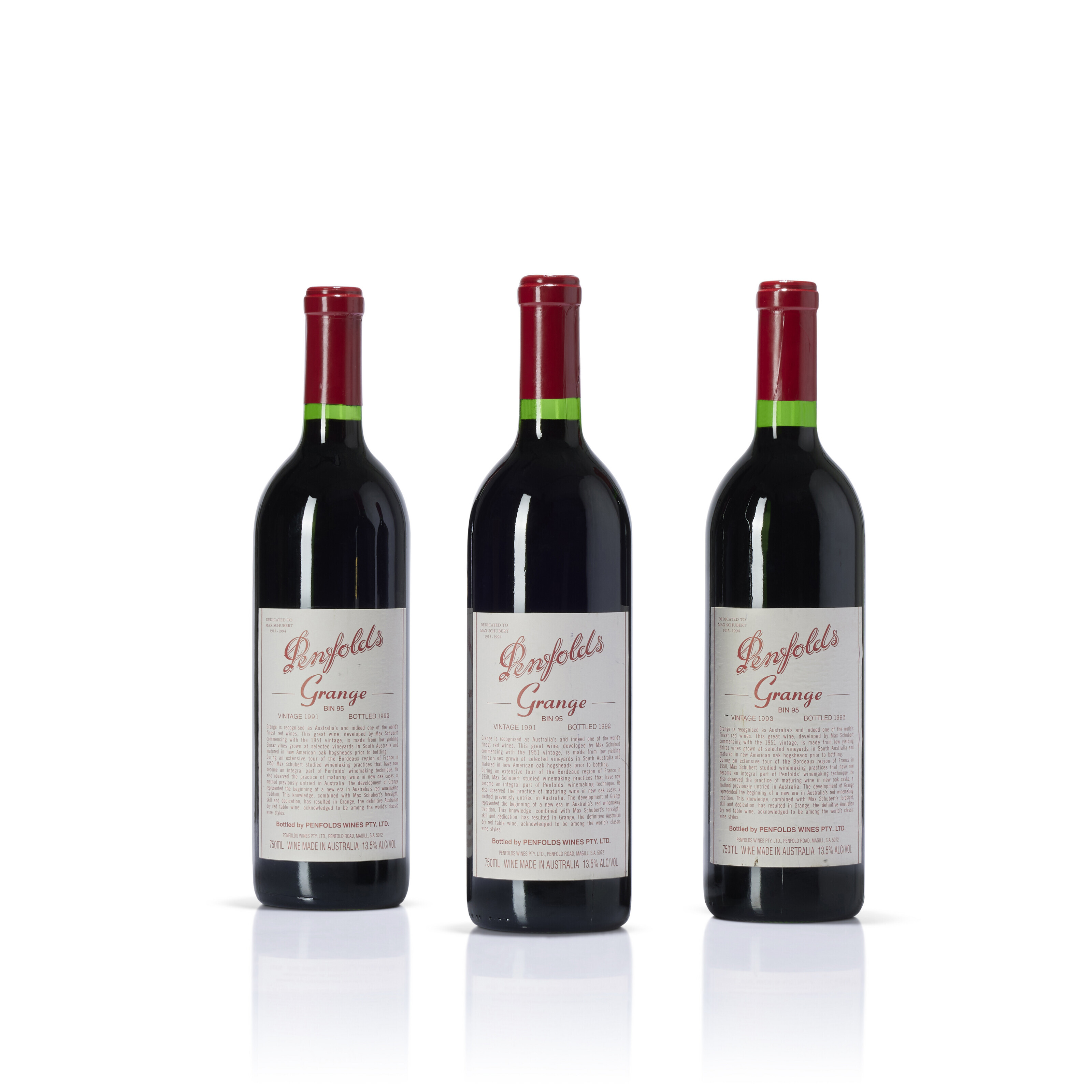 Mixed 1991 & 1992 Penfolds Grange, 1991 Very slightly bin-marked labels ...