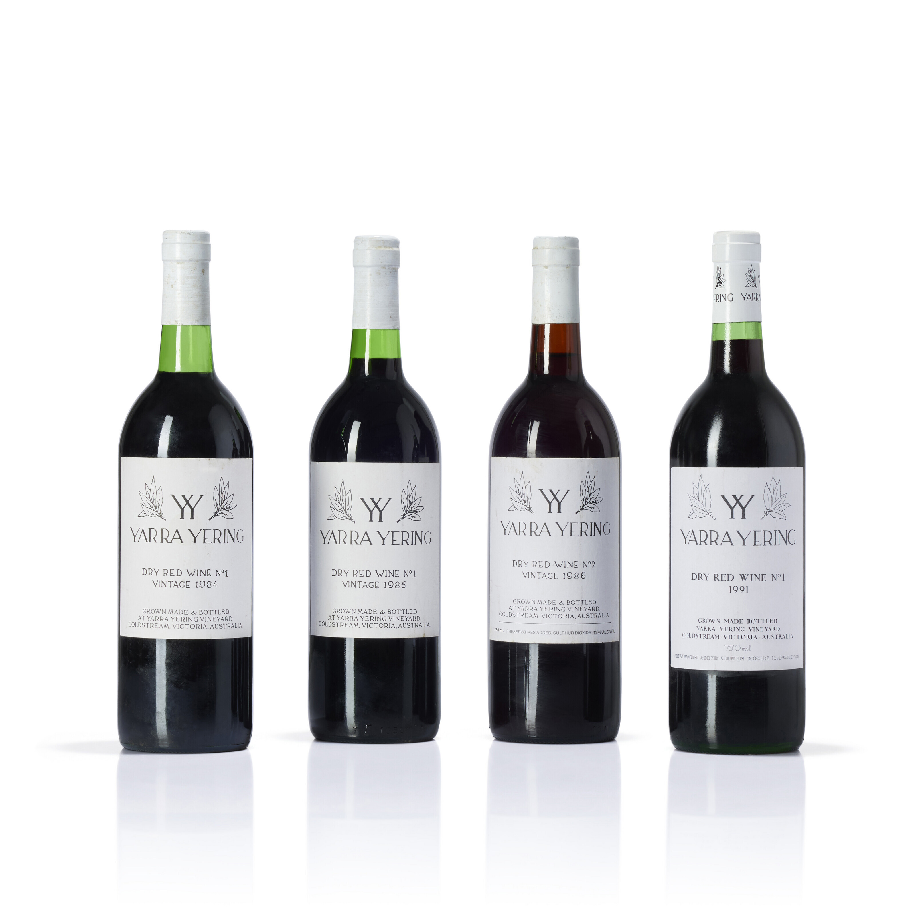 Mixed Yarra Yering Reds, Dry Red No. 1 1983 (1)Dry Red No. 1 1984 (1 ...