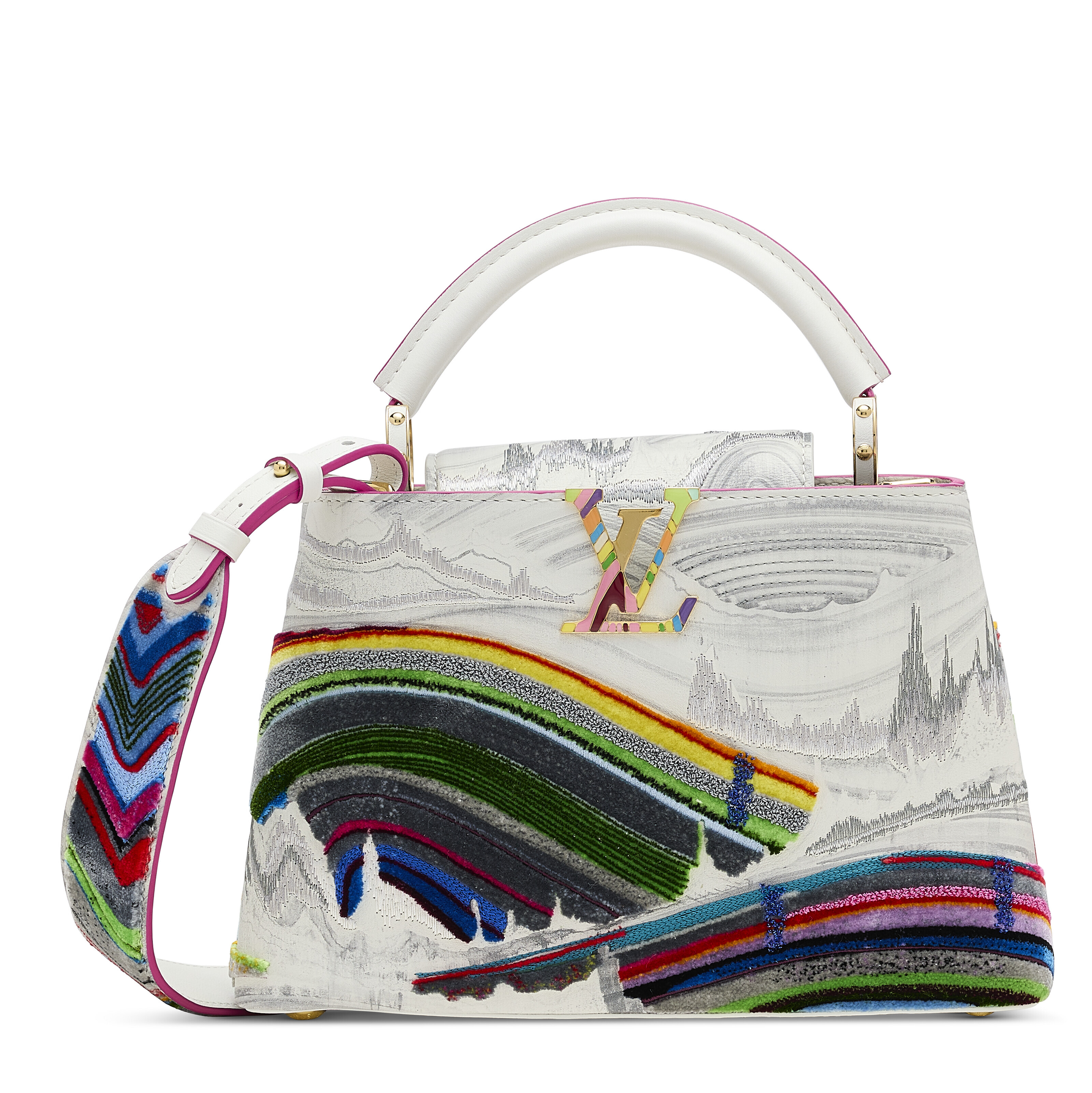 A LIMITED EDITION ARTYCAPUCINES CALFSKIN LEATHER CAPUCINES BB WITH ...