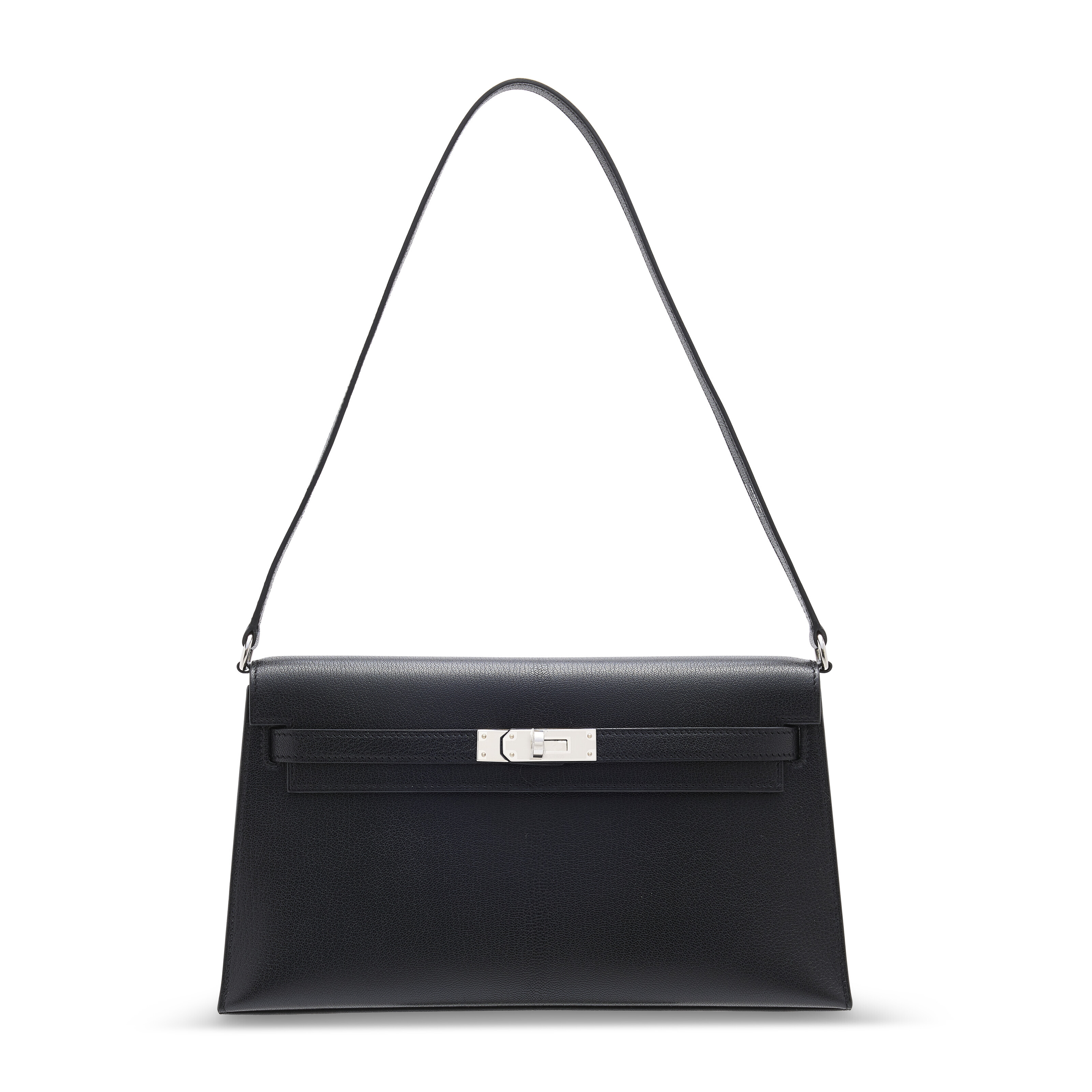 A BLACK EPSOM LEATHER CONSTANCE ÉLAN MIRROR WITH GOLD HARDWARE, HERMÈS ...