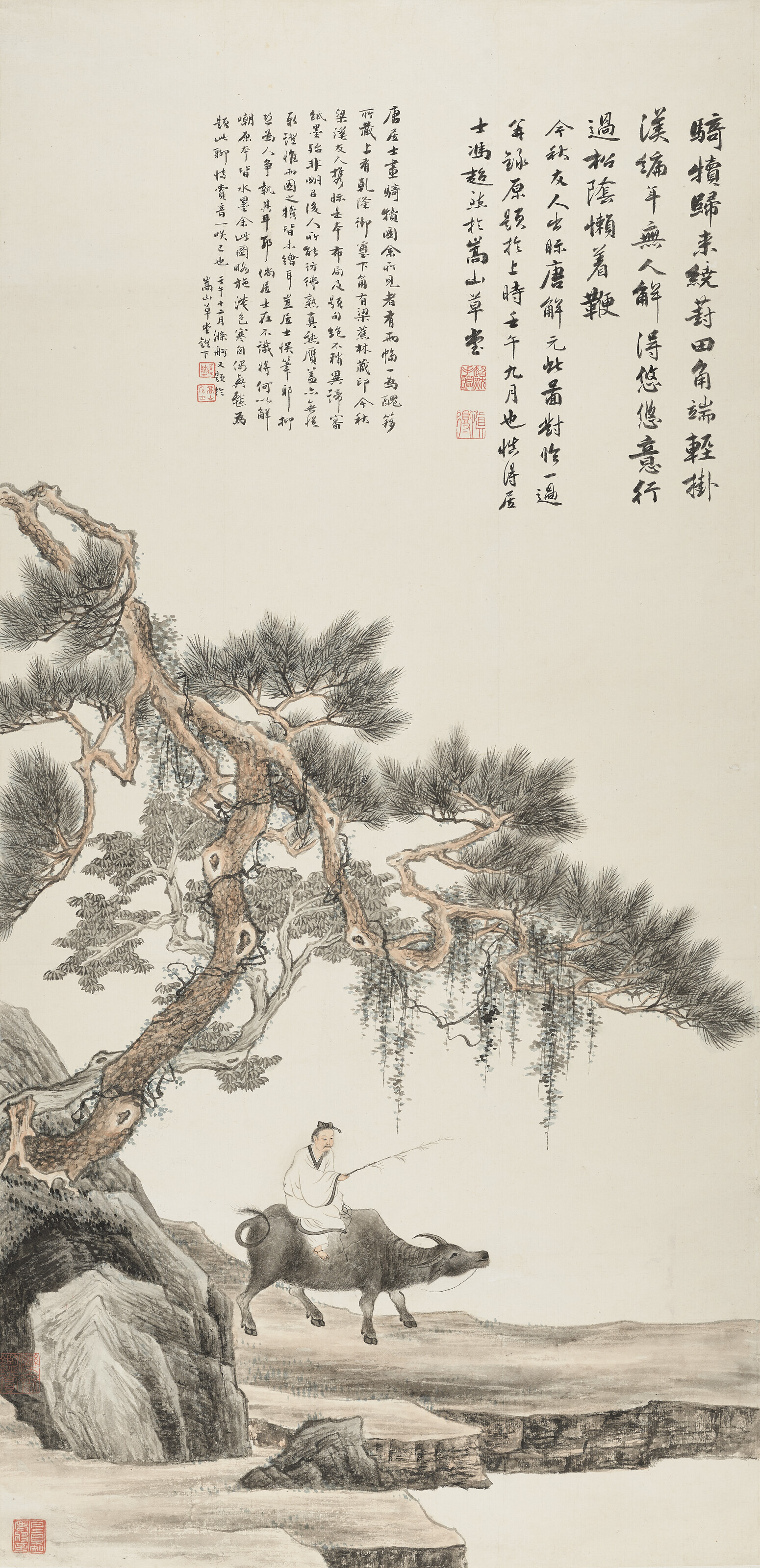 FENG CHAORAN (1882-1954), Scholar Riding a Buffalo | Christie’s