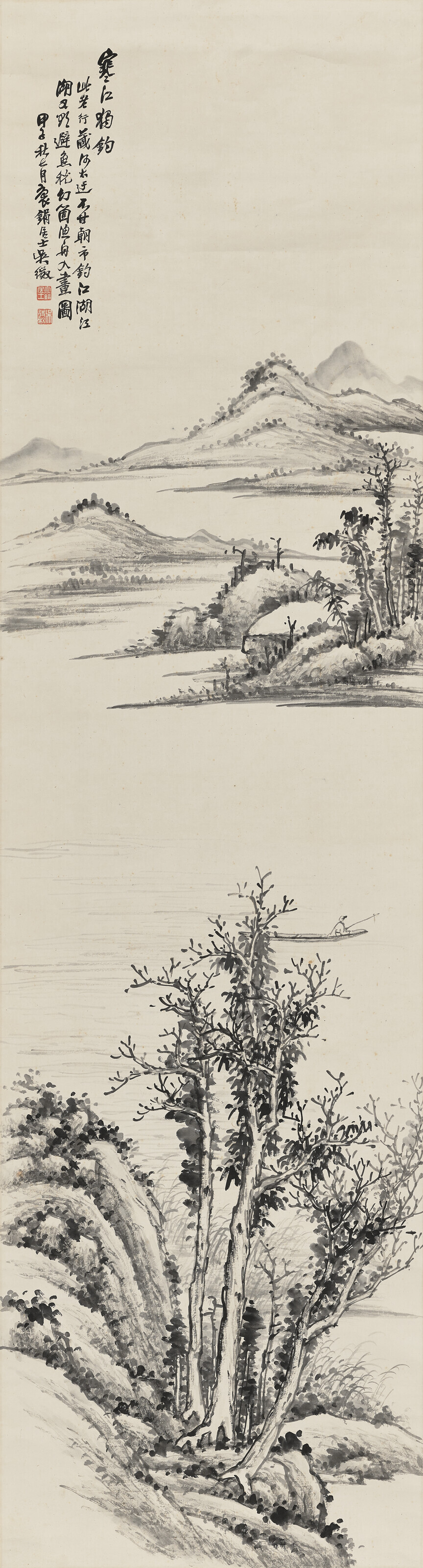 WU ZHENG (1876-1949), Scholar Fishing in Snow | Christie’s