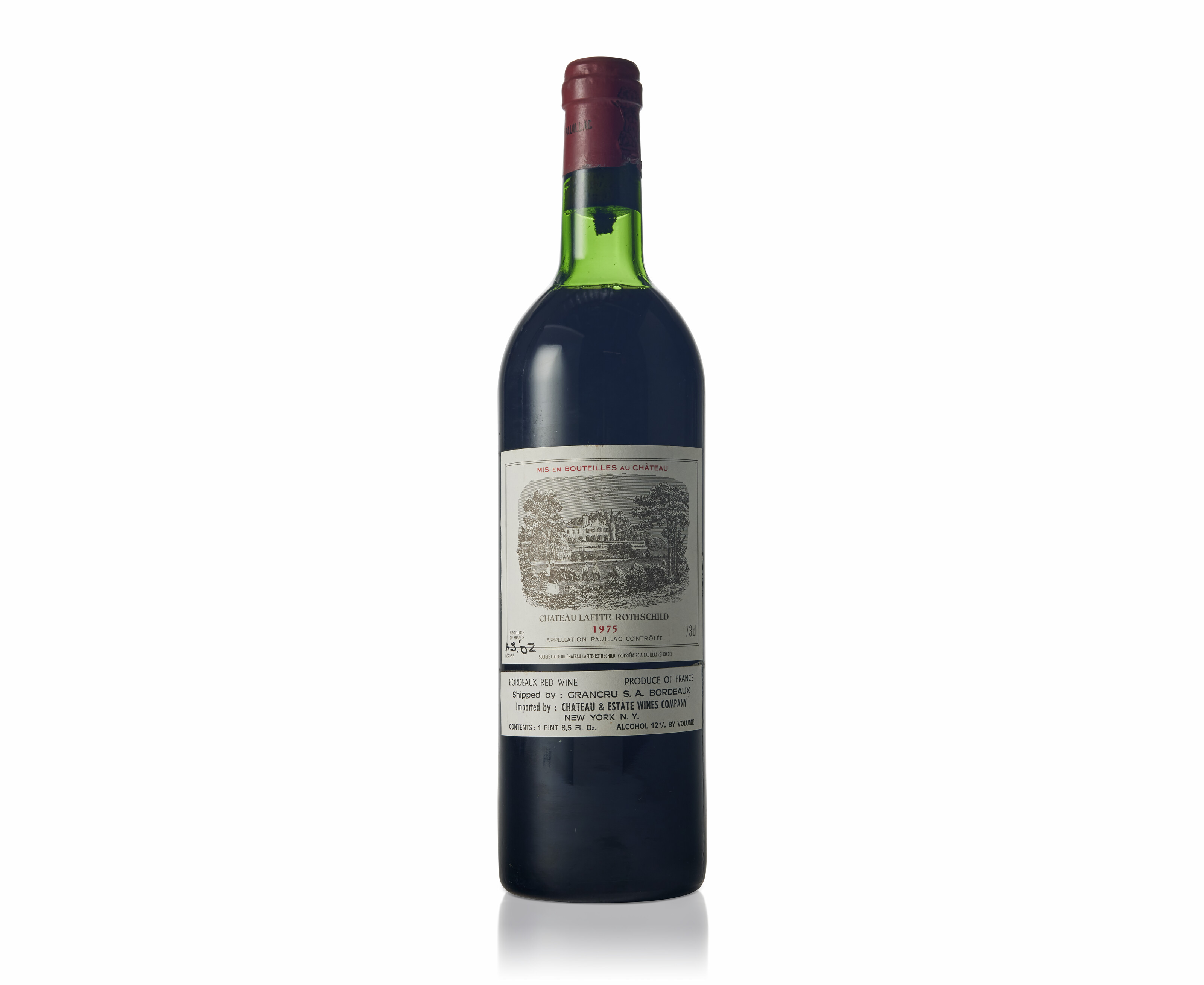 Château Lafite Rothschild 1975, Premier Cru Classé, Pauillac Nicked capsulePen marked labelLevel ...