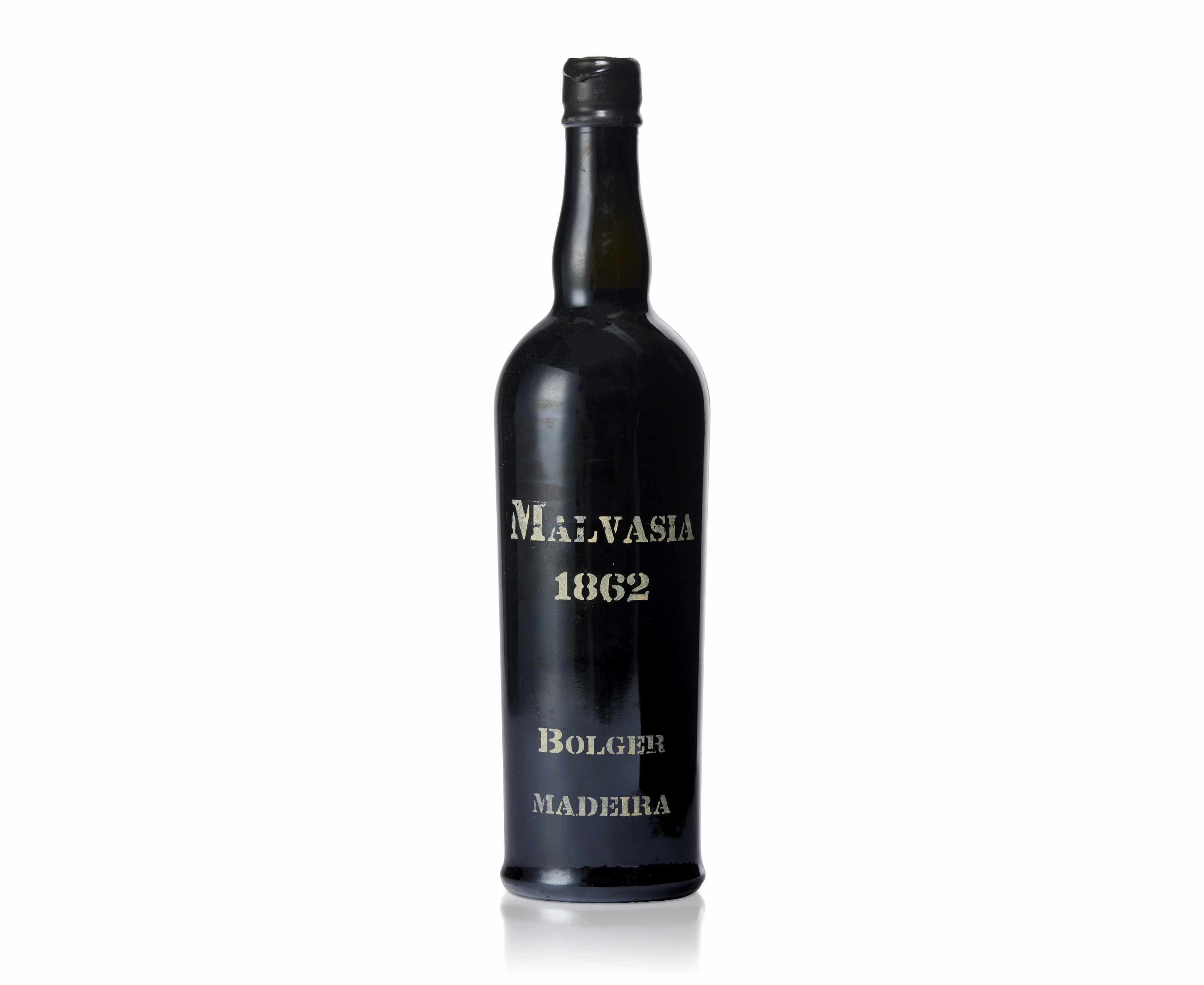 Bolger, Malvasia 1862, MadeiraWax capsuleStenciled bottleLevel into ...