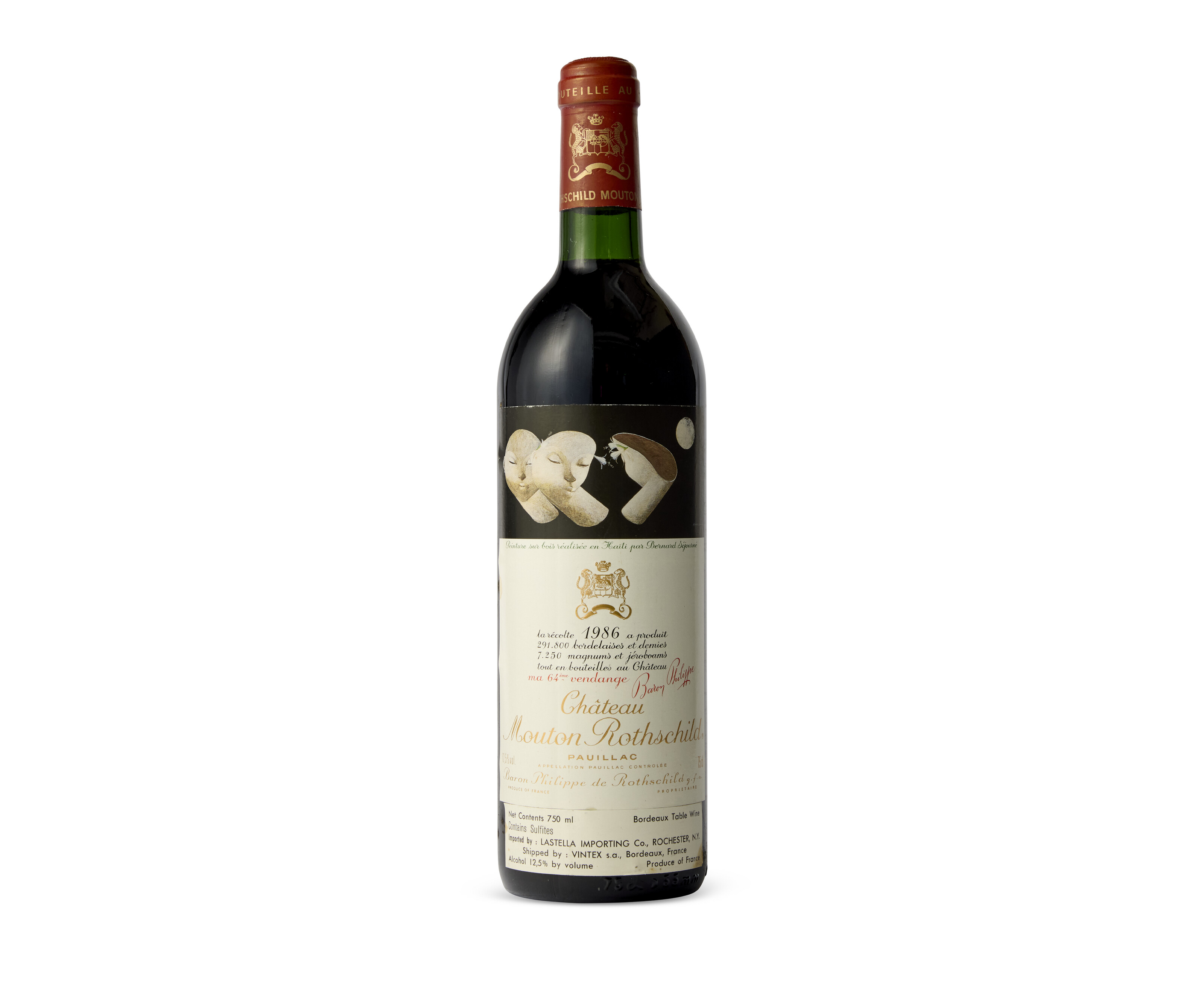 Château Mouton Rothschild 1986, Pauillac, 1er Cru Classéu.1bn, slightly ...