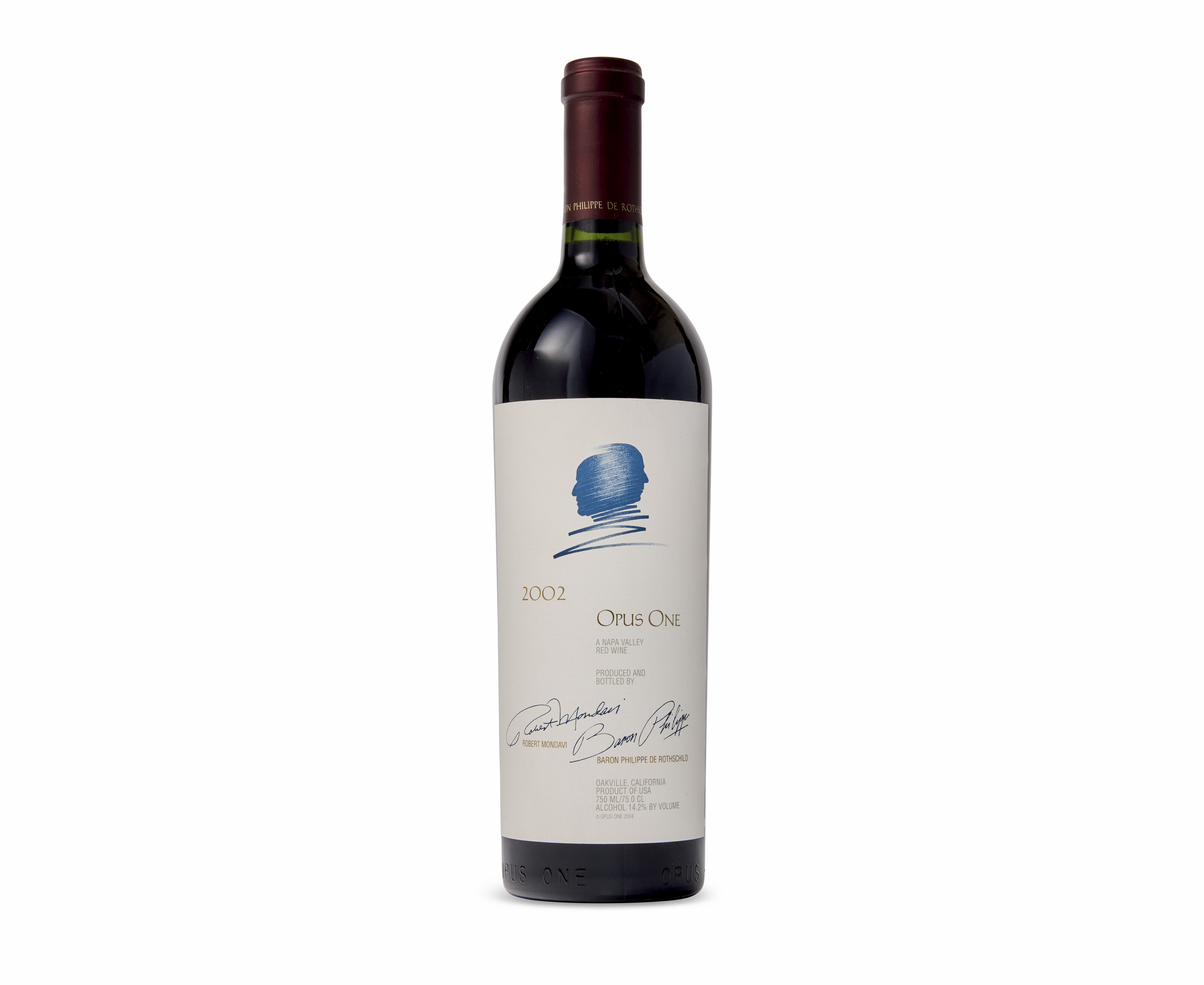 Opus One 2002, Napa Valley1 slightly stained label, 1 signs of seepage ...