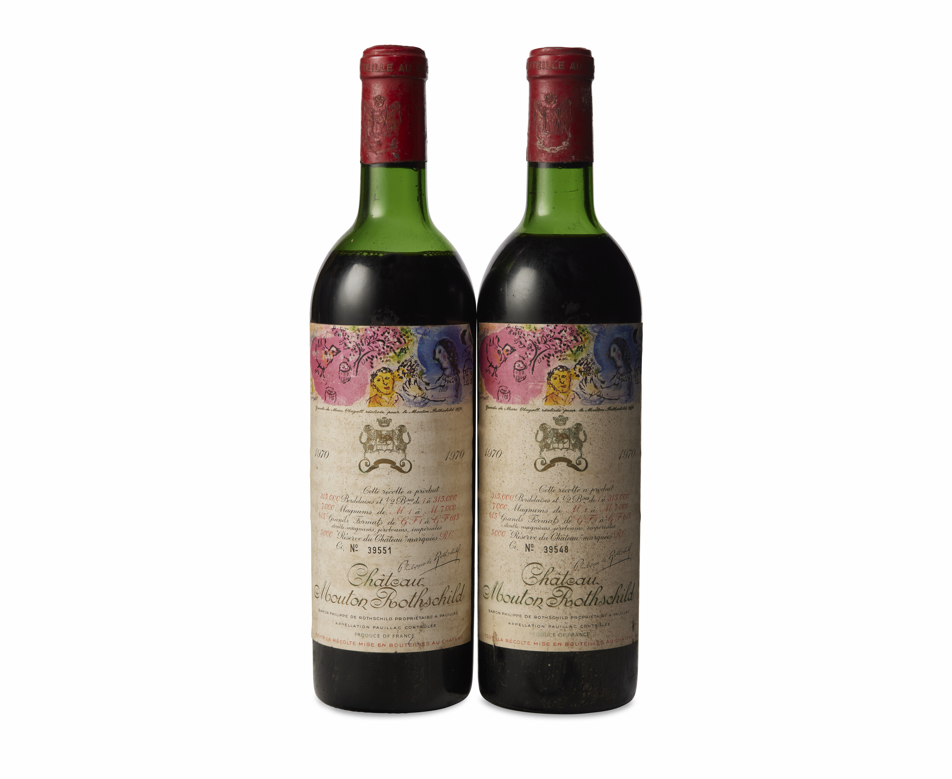 Château Mouton Rothschild 1970, Pauillac, 1er Cru Classéu.1us, 1ms ...