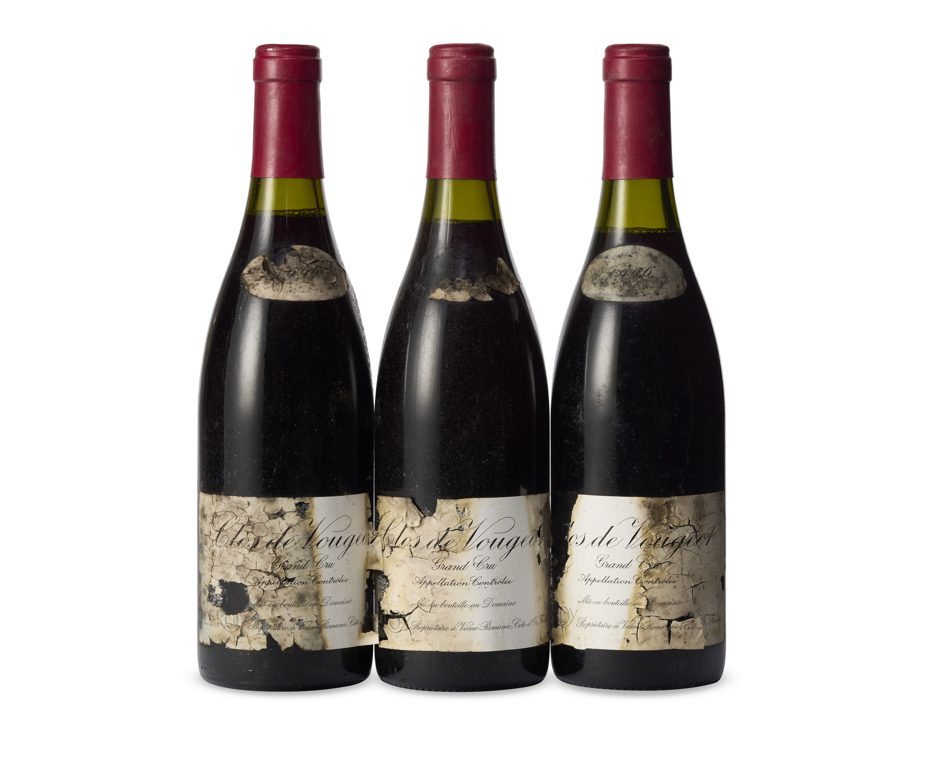 Domaine Leroy, Clos de Vougeot 1996, Côte de Nuits, Grand Cruu.2x2cm ...