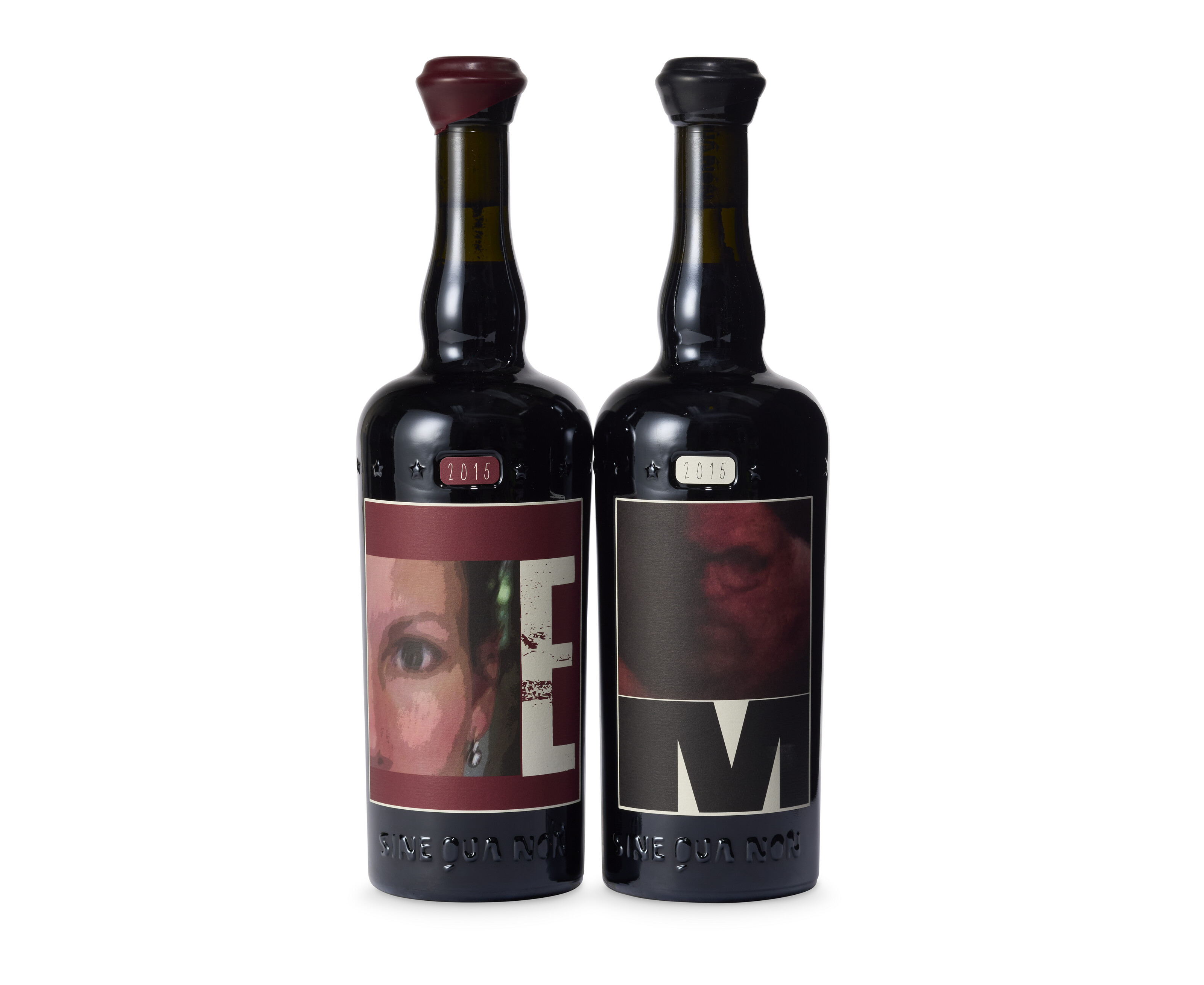 Sine Qua Non, E & M Assortment Case 2015, E, Grenache 2015 (3)M, Syrah ...