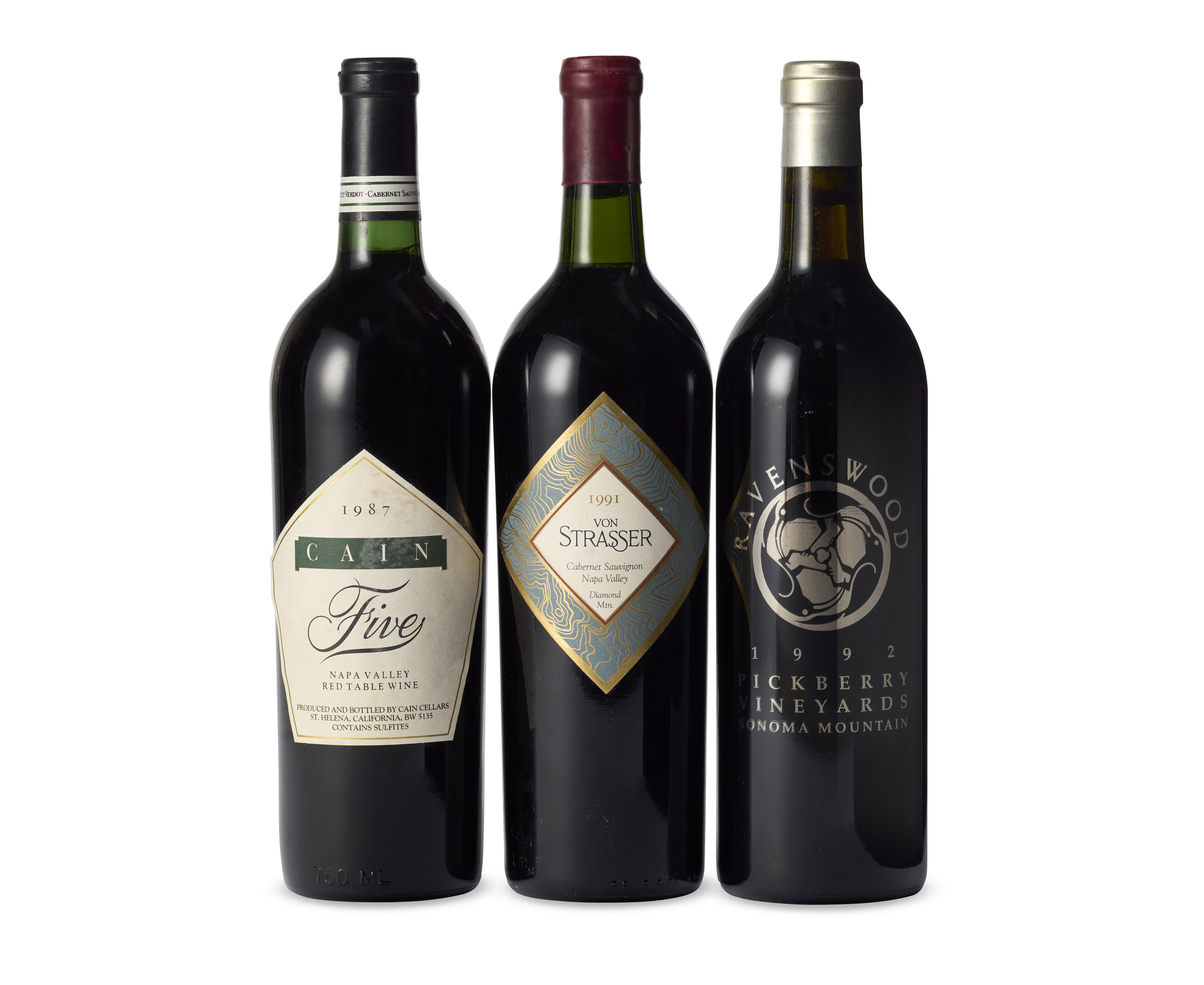 Mixed California Red, Cain, Five 1987 Level bn, slightly bin-soiled ...