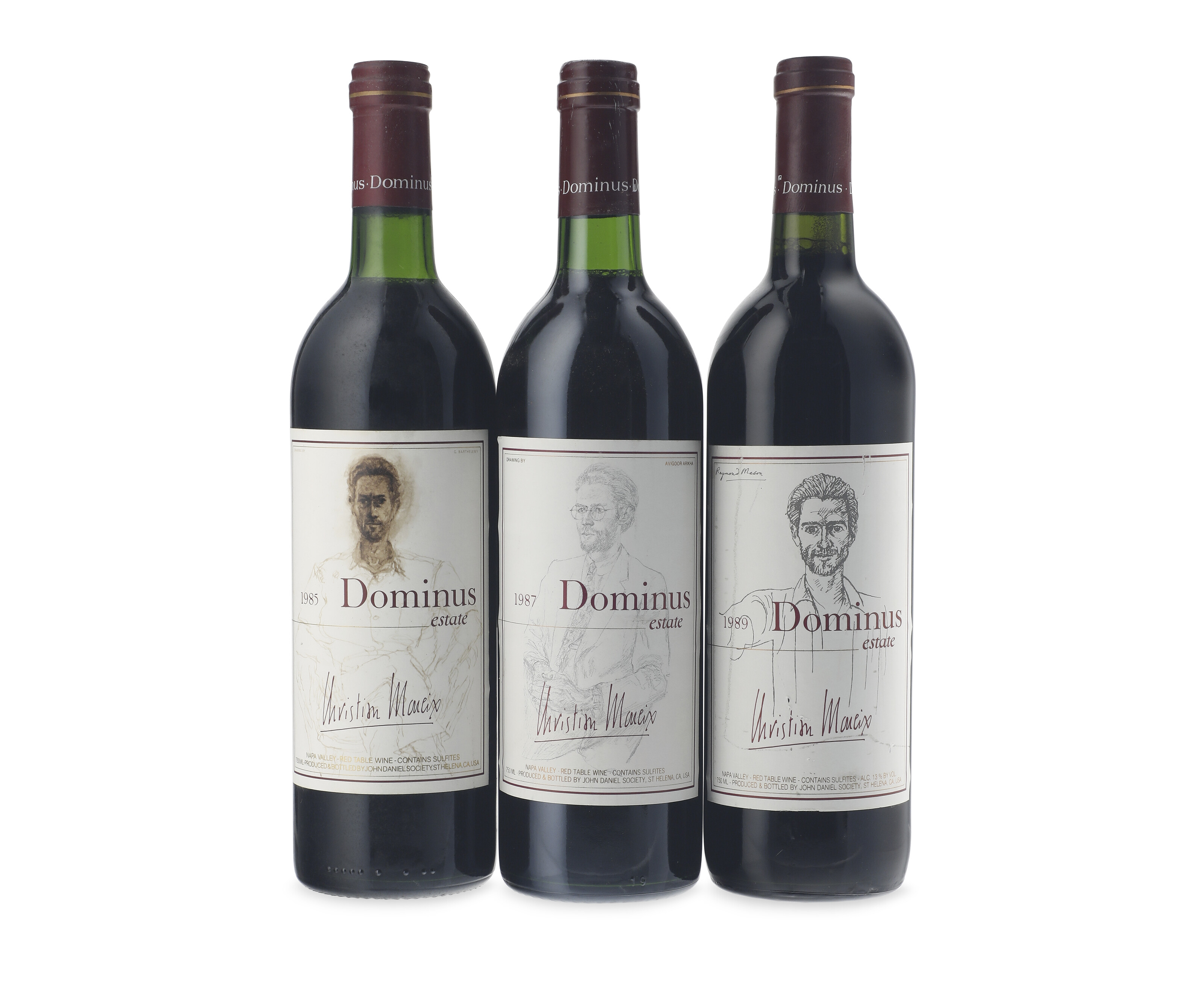 Mixed Dominus, 1985u.4ts, 1u/ms, slightly bin-soiled labels, oxidized ...