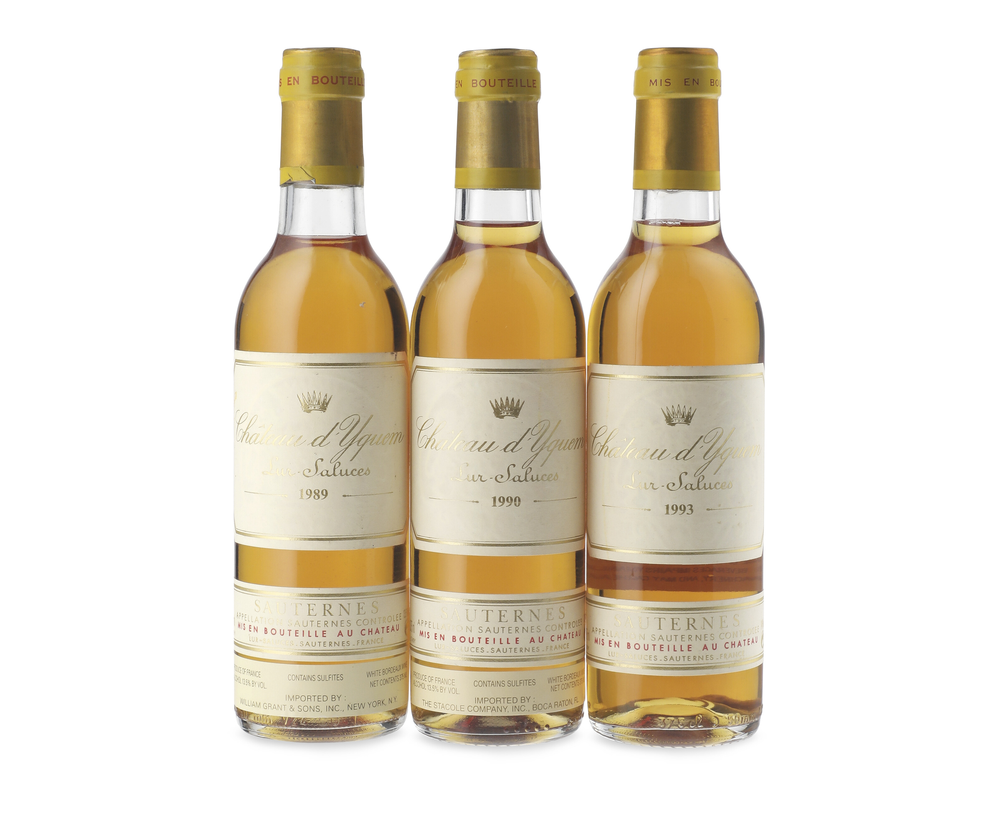 Mixed Château d'Yquem, 1989 u.bn half-bottle (2)1990 u.bn half-bottle ...
