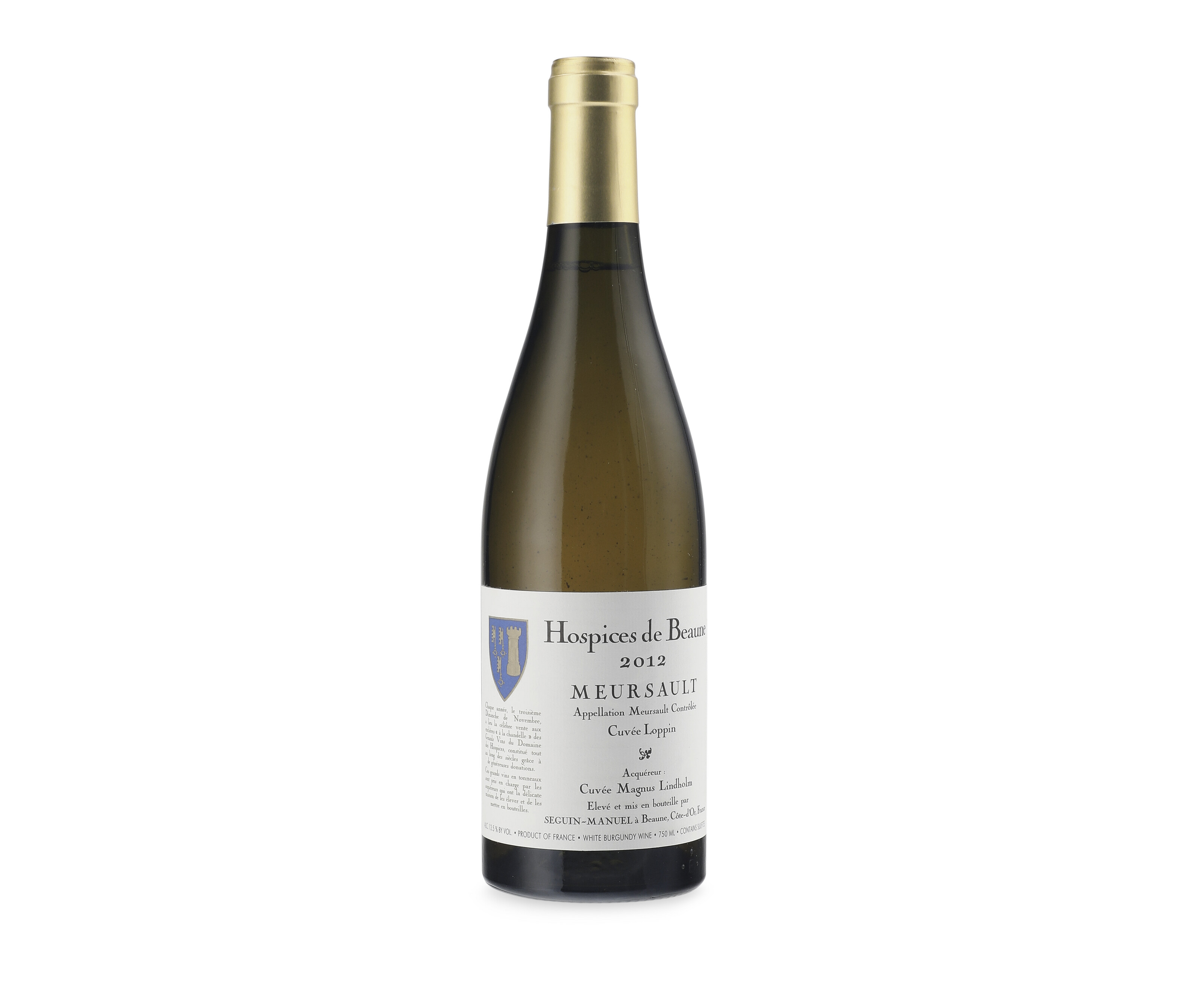 Hospices de Beaune, Meursault, Cuvée Loppin 2012, Elevage Seguin-Manuel ...
