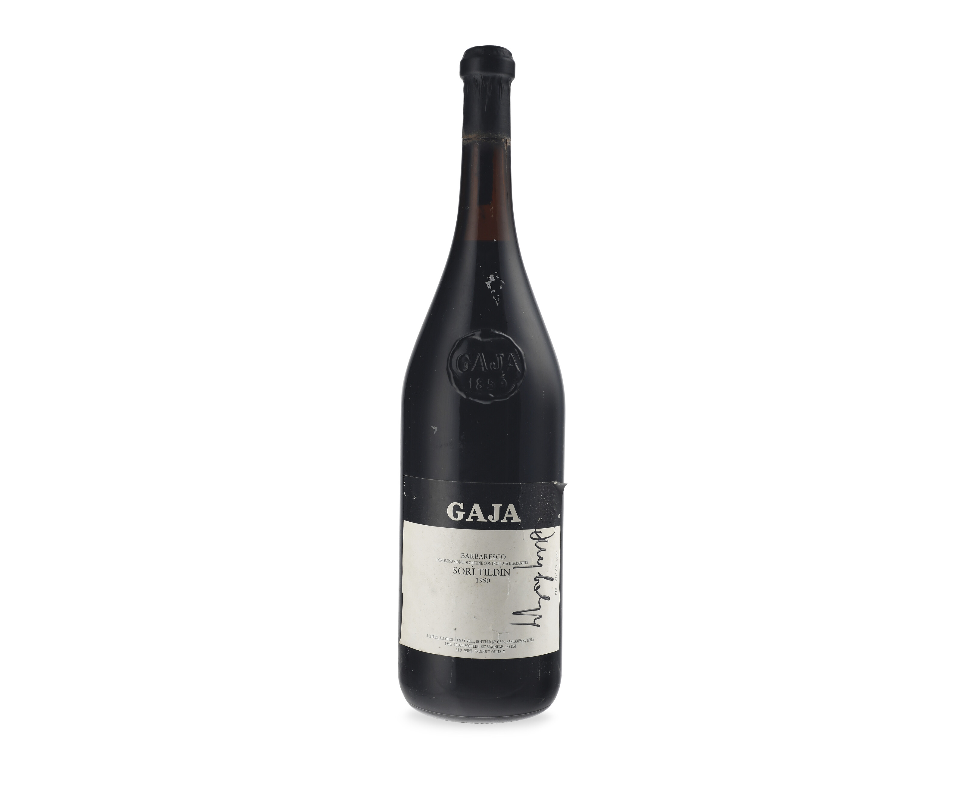 Gaja, Barbaresco, Sorì Tildin 1990, Piedmontu.8cm, pen-marked and bin ...