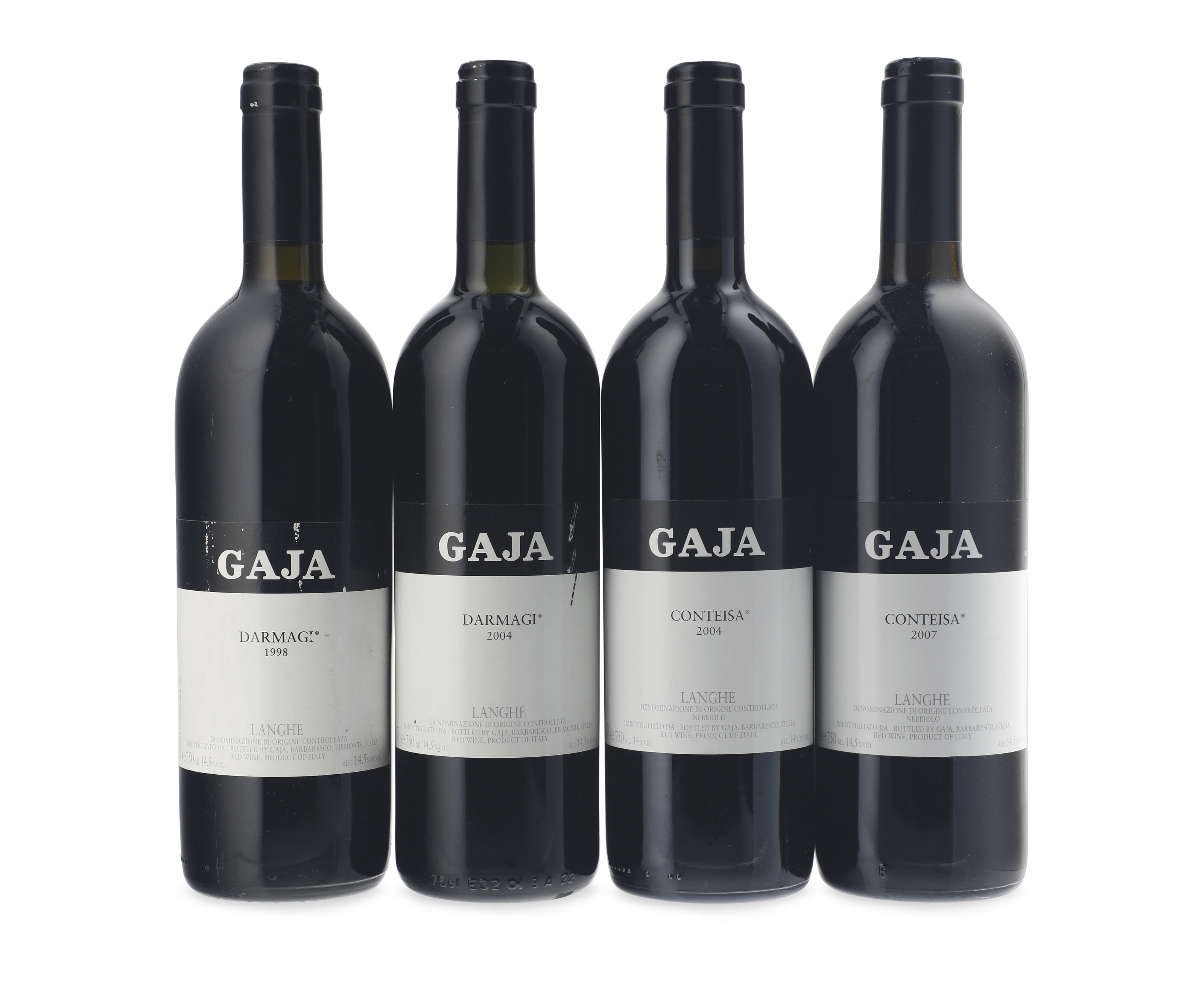 Mixed Gaja, Gaja, Langhe, Darmagi 1998u.bn, scuffed label (1)2004u.ts, scuffed label (1)Gaja ...