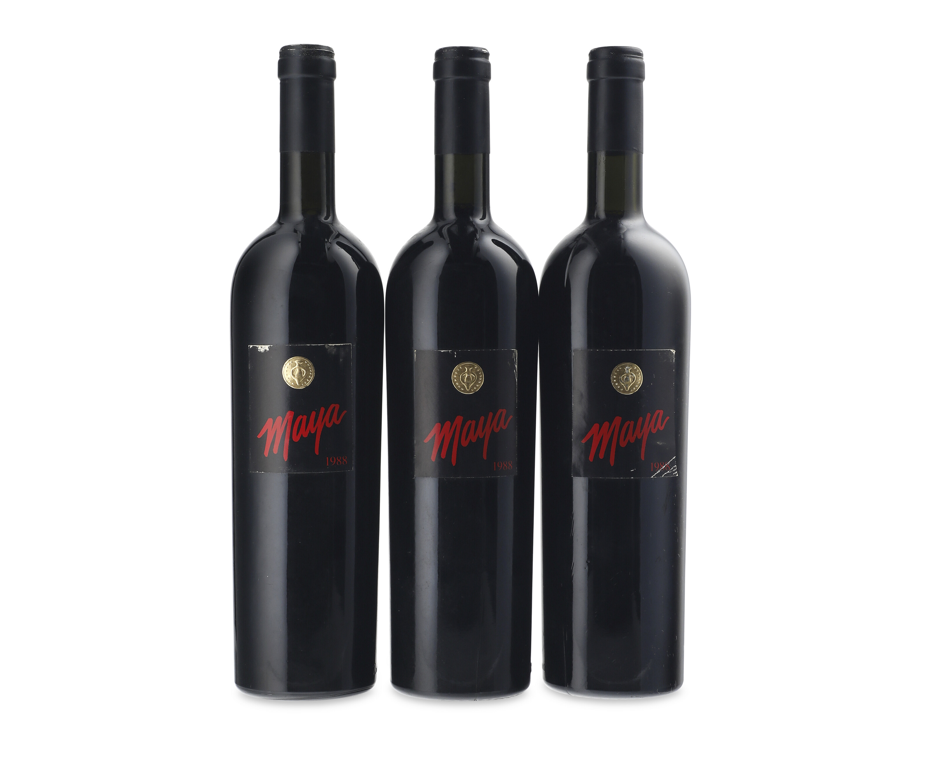 Dalla Valle, Maya 1988, Napa Valleyu.bn, bin-soiled labels, oxidized ...