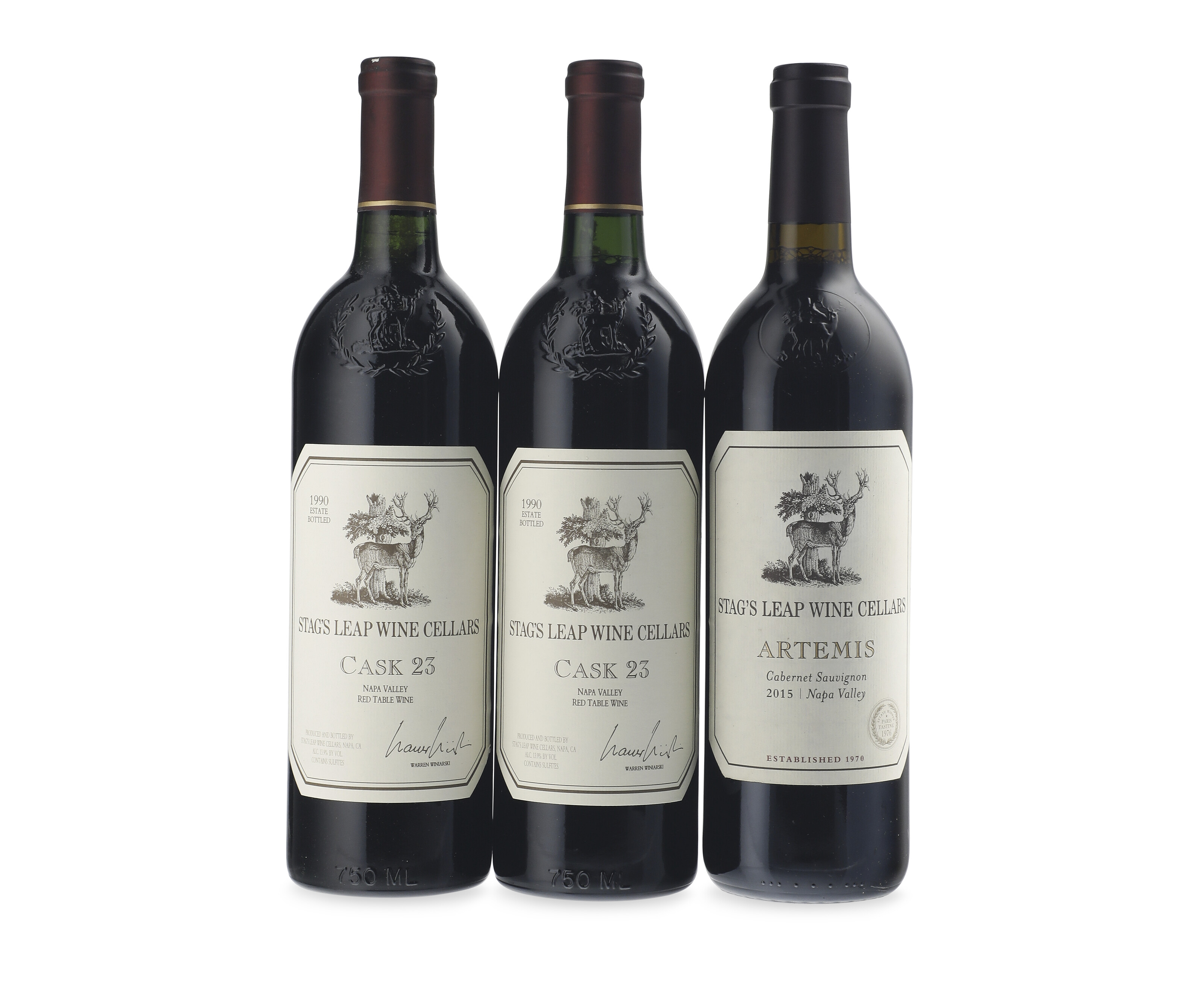 Mixed Stag's Leap, Stag's Leap, Cask 23 1990 u.bn (2)Stag's Leap Wine ...