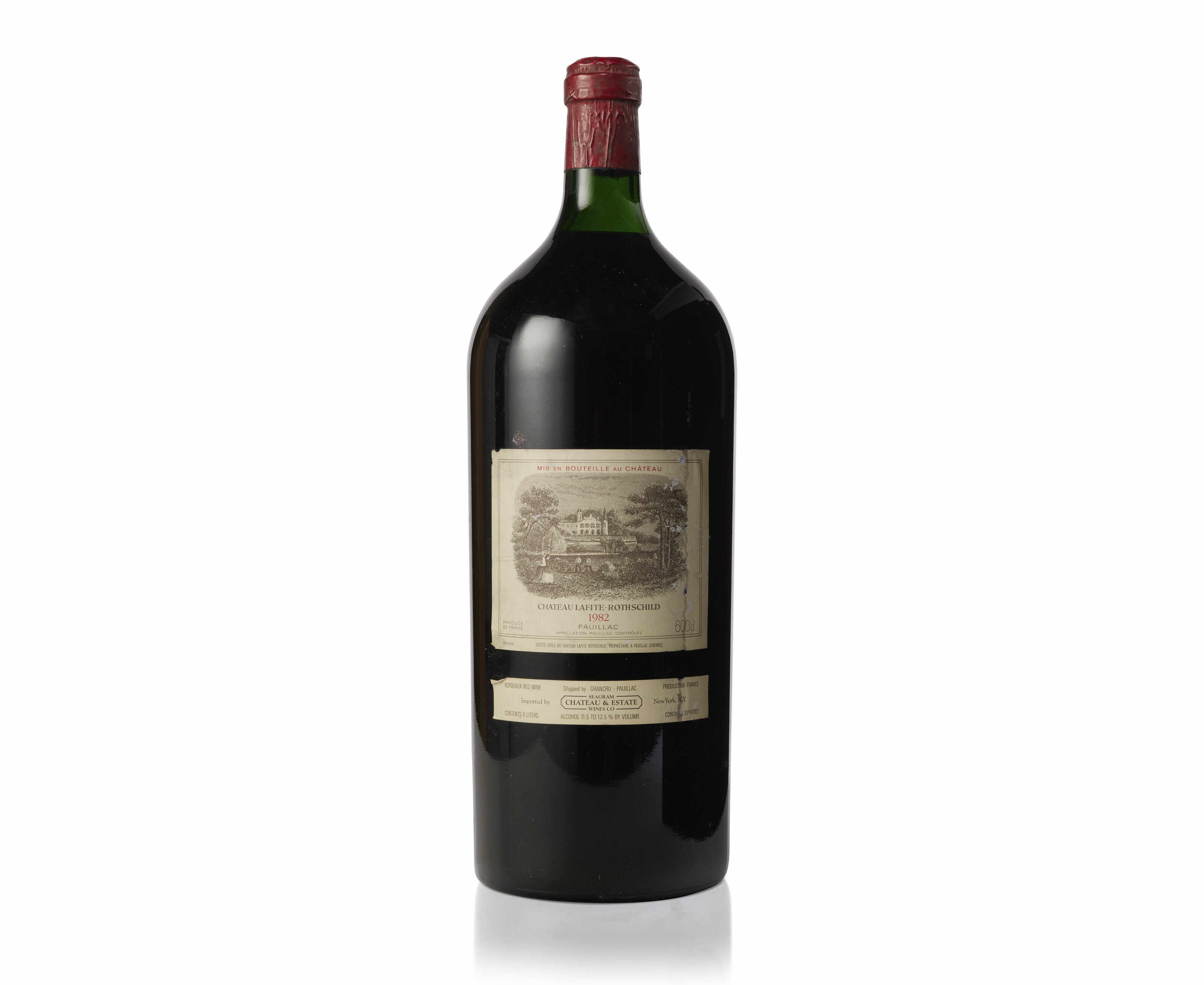 Château Lafite Rothschild 1982, Premier Cru Classé, Pauillac Slightly raised cork, wrinkled and ...