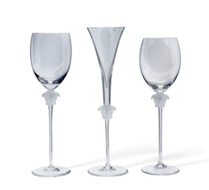 A VERSACE (ROSENTHAL) GLASS 'MEDUSA LUMIERE' STEMWARE SERVICE, MODERN ...