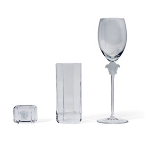 A VERSACE (ROSENTHAL) GLASS 'MEDUSA LUMIERE' STEMWARE SERVICE, MODERN ...