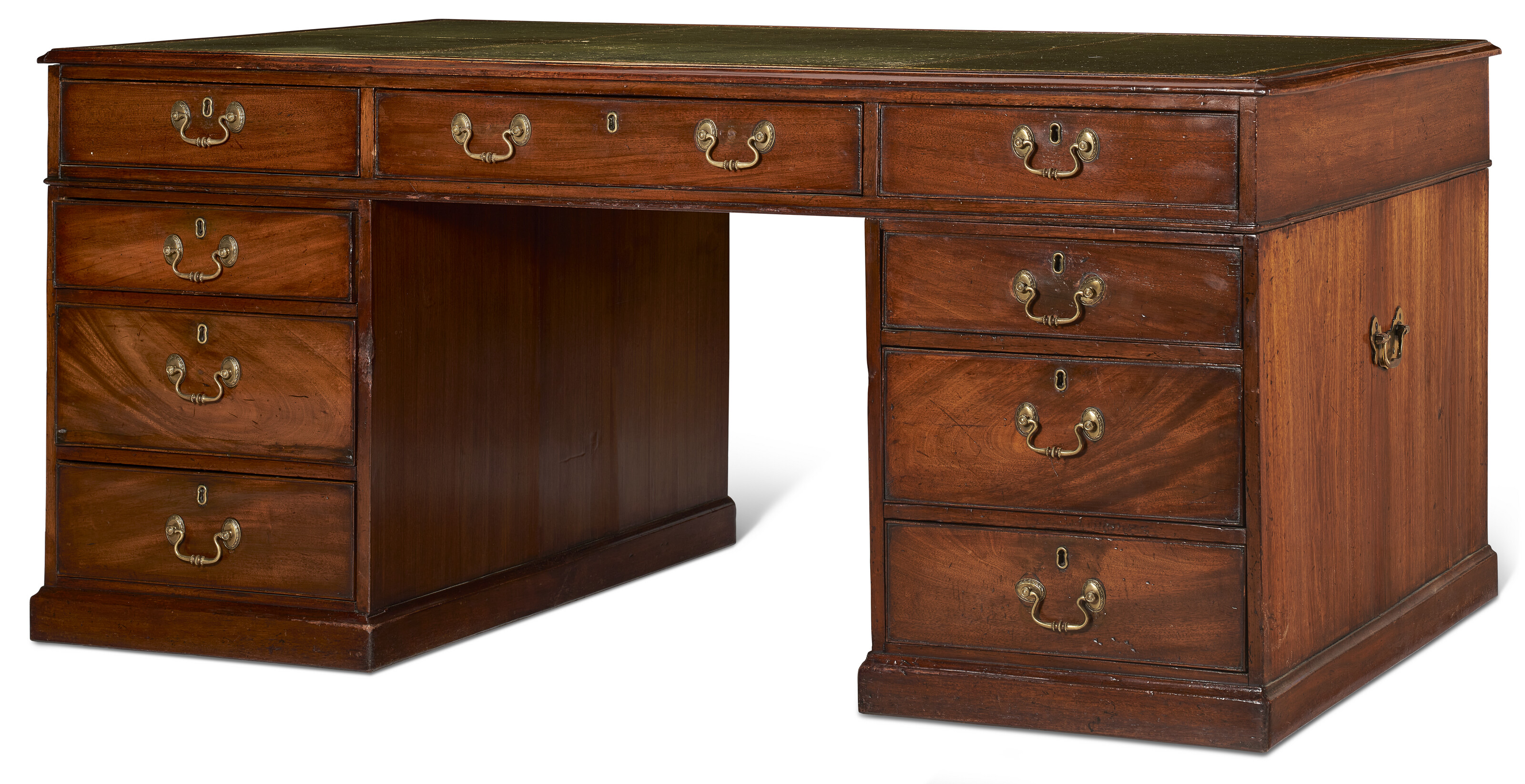 A GEORGE III MAHOGANY PARTNER'S DESK, LATE 18TH/EARLY 19TH CENTURY ...