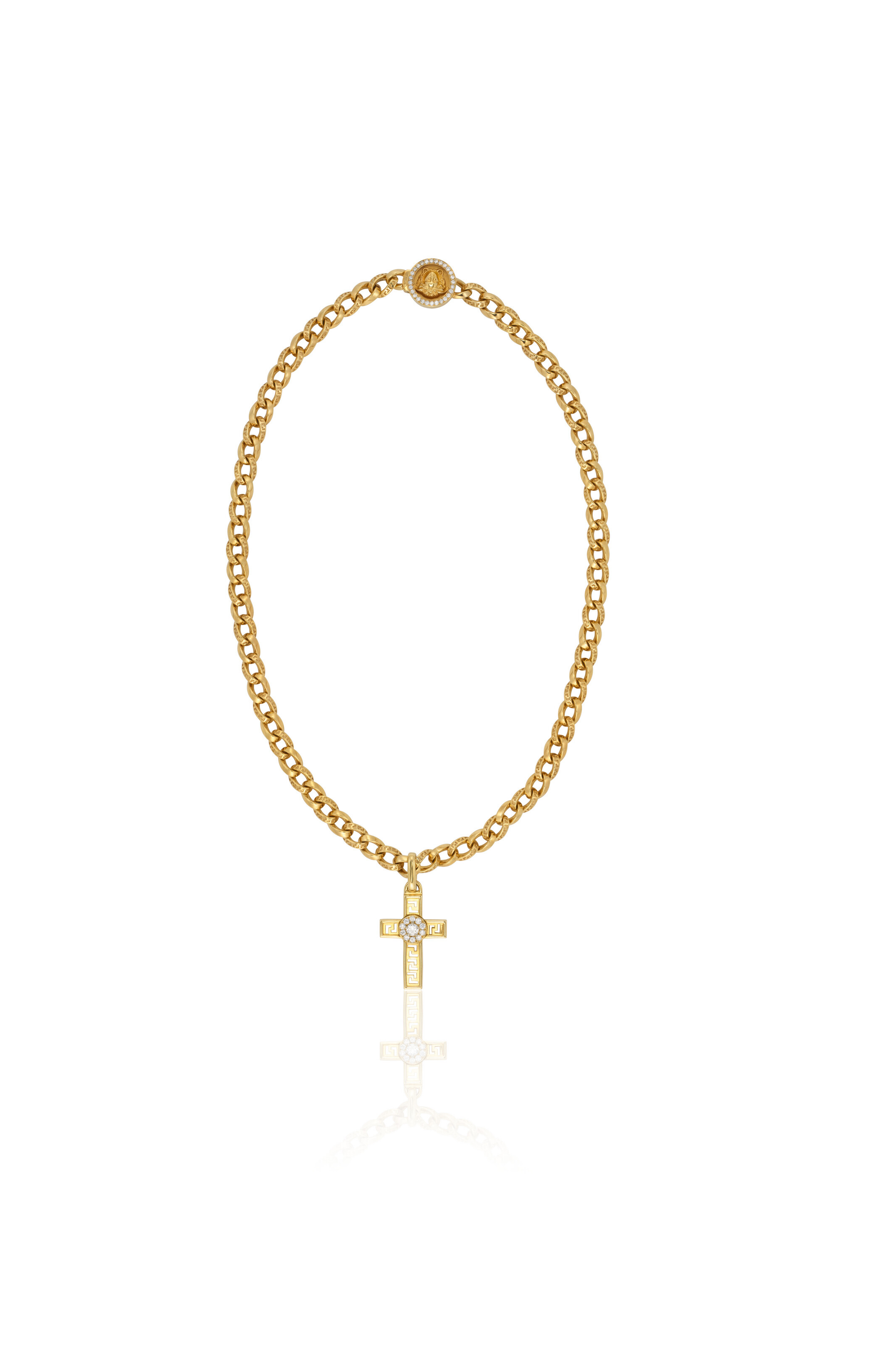 VERSACE DIAMOND AND GOLD CROSS PENDANT-NECKLACE, | Christie’s