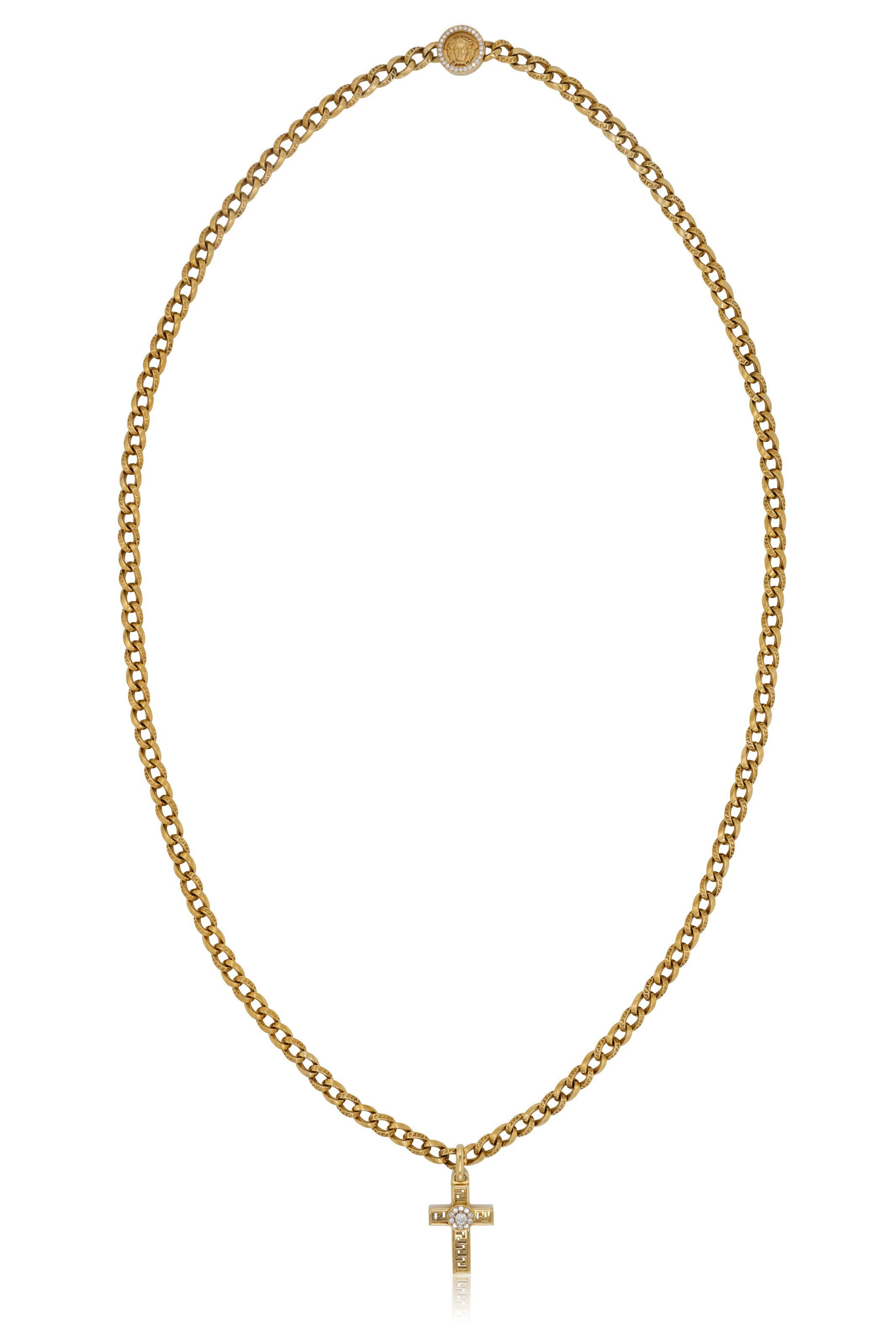 VERSACE DIAMOND AND GOLD CROSS PENDANT-NECKLACE, | Christie’s
