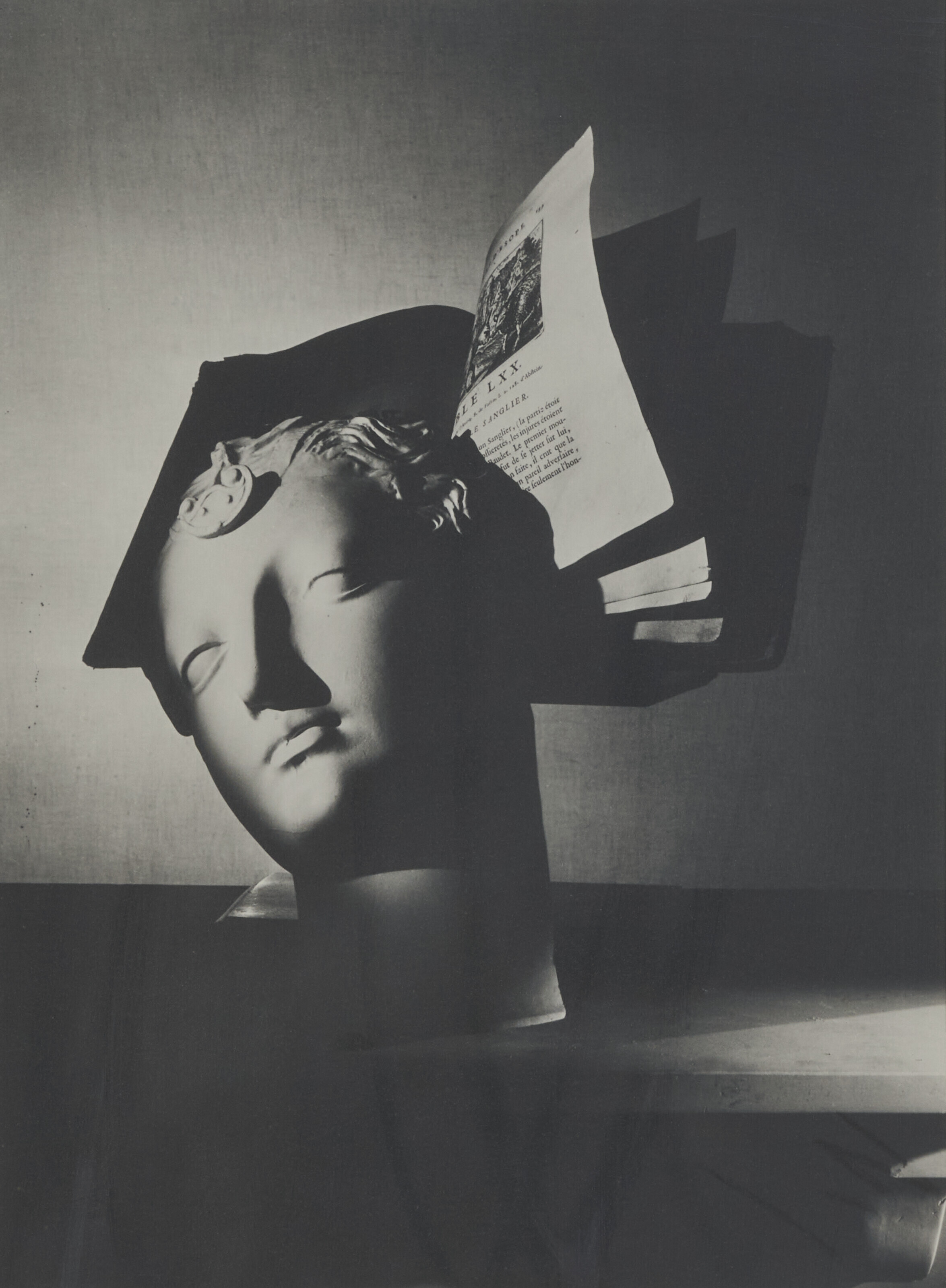 HORST P. HORST (1906–1999), Needlepoint Study, Classical Head with Book ...