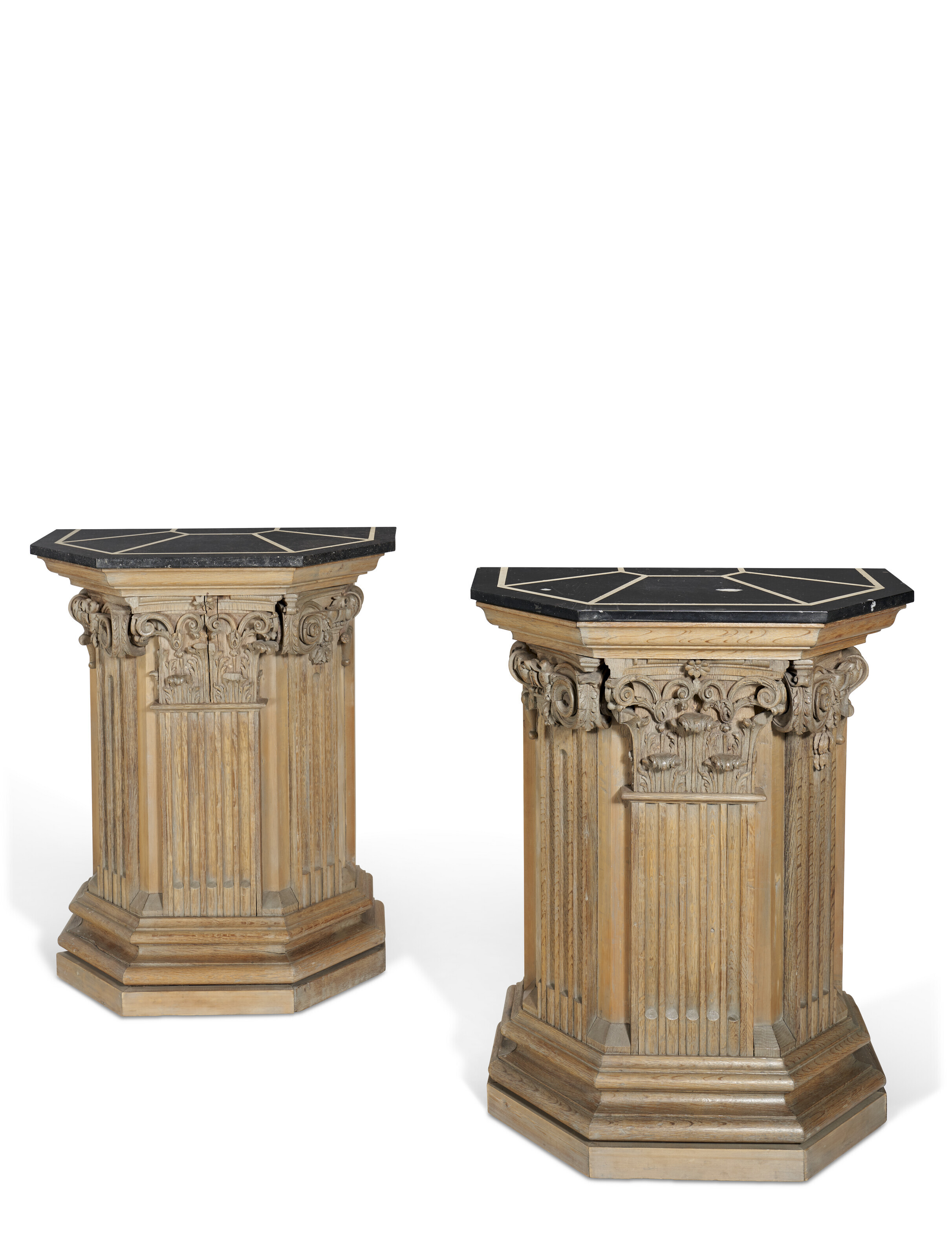 A PAIR OF CARVED OAK PEDESTALS, 19TH CENTURY AND LATER | Christie’s