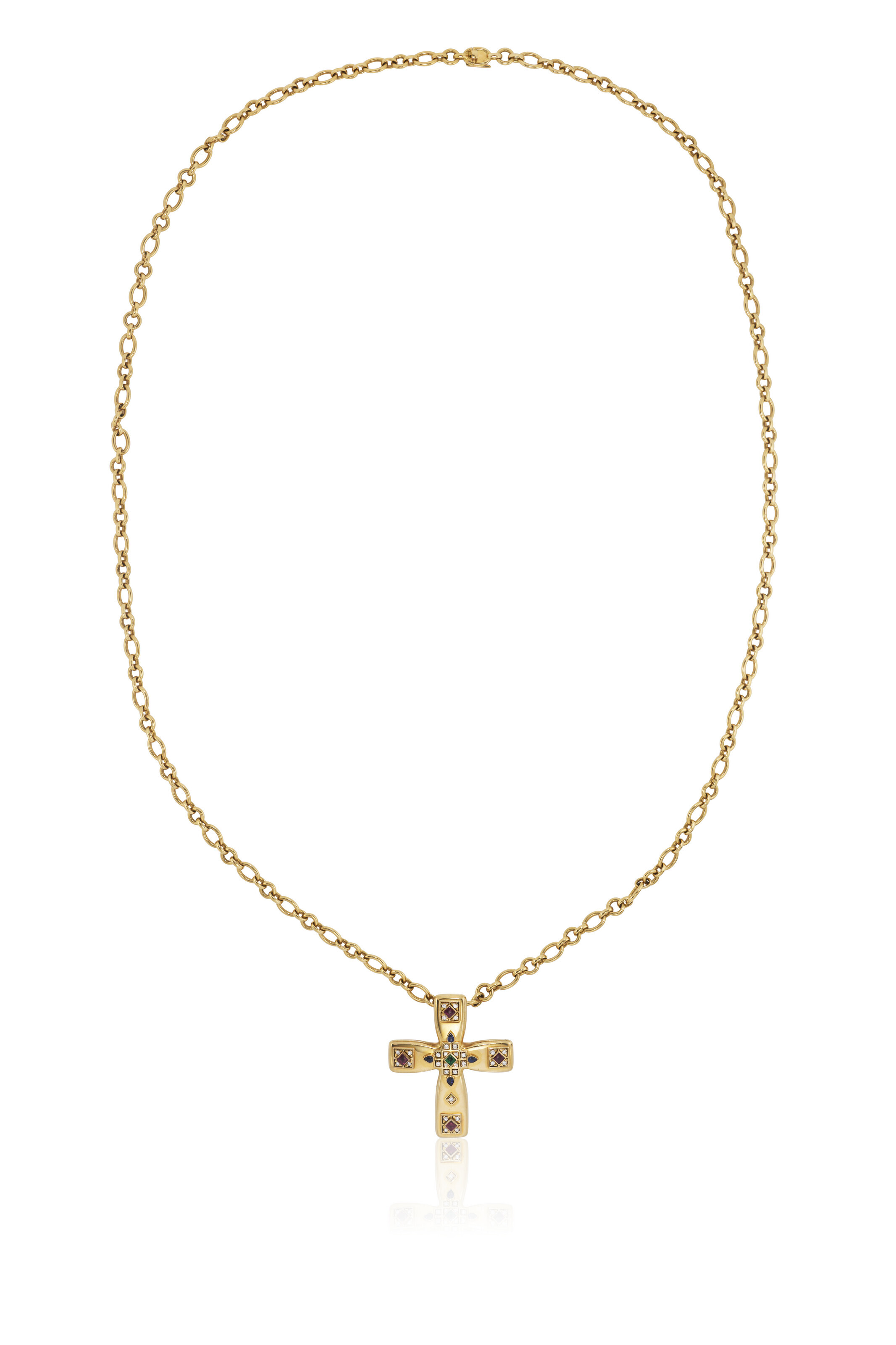 CARTIER MULTI-GEM 'VIZANTIJA' PENDANT-BROOCH NECKLACE, | Christie’s