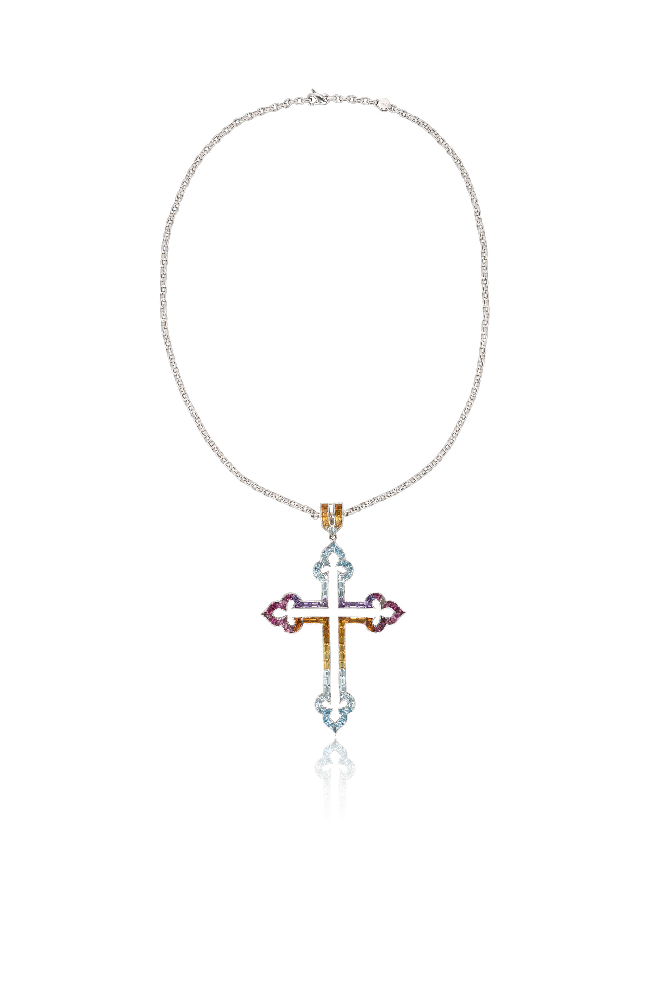 THEO FENNELL MULTI-GEM CROSS PENDANT-NECKLACE, | Christie’s